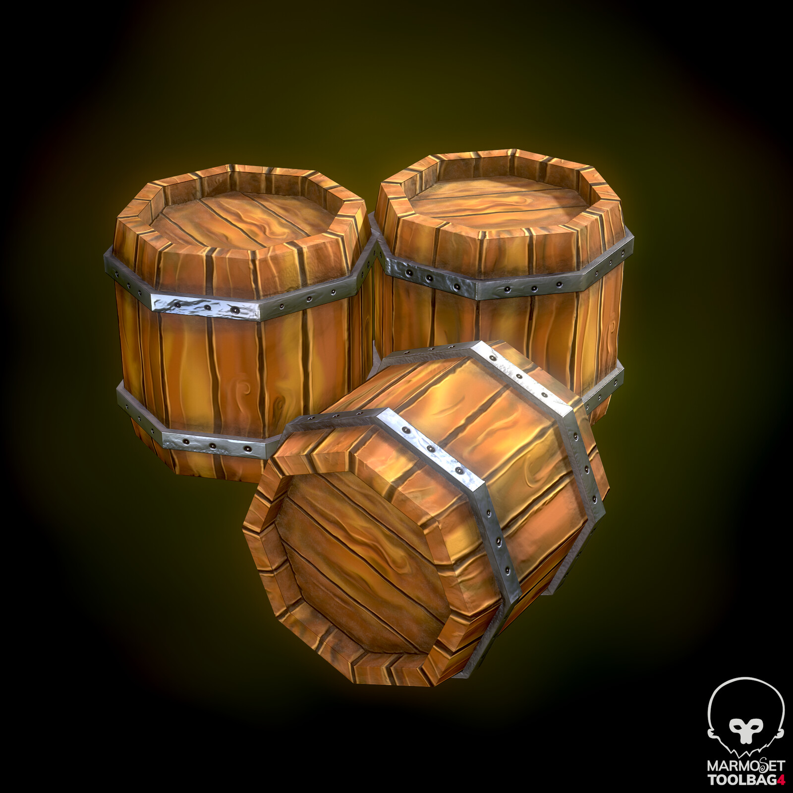 Azarchek - Stylized LOW-POLY Barrel