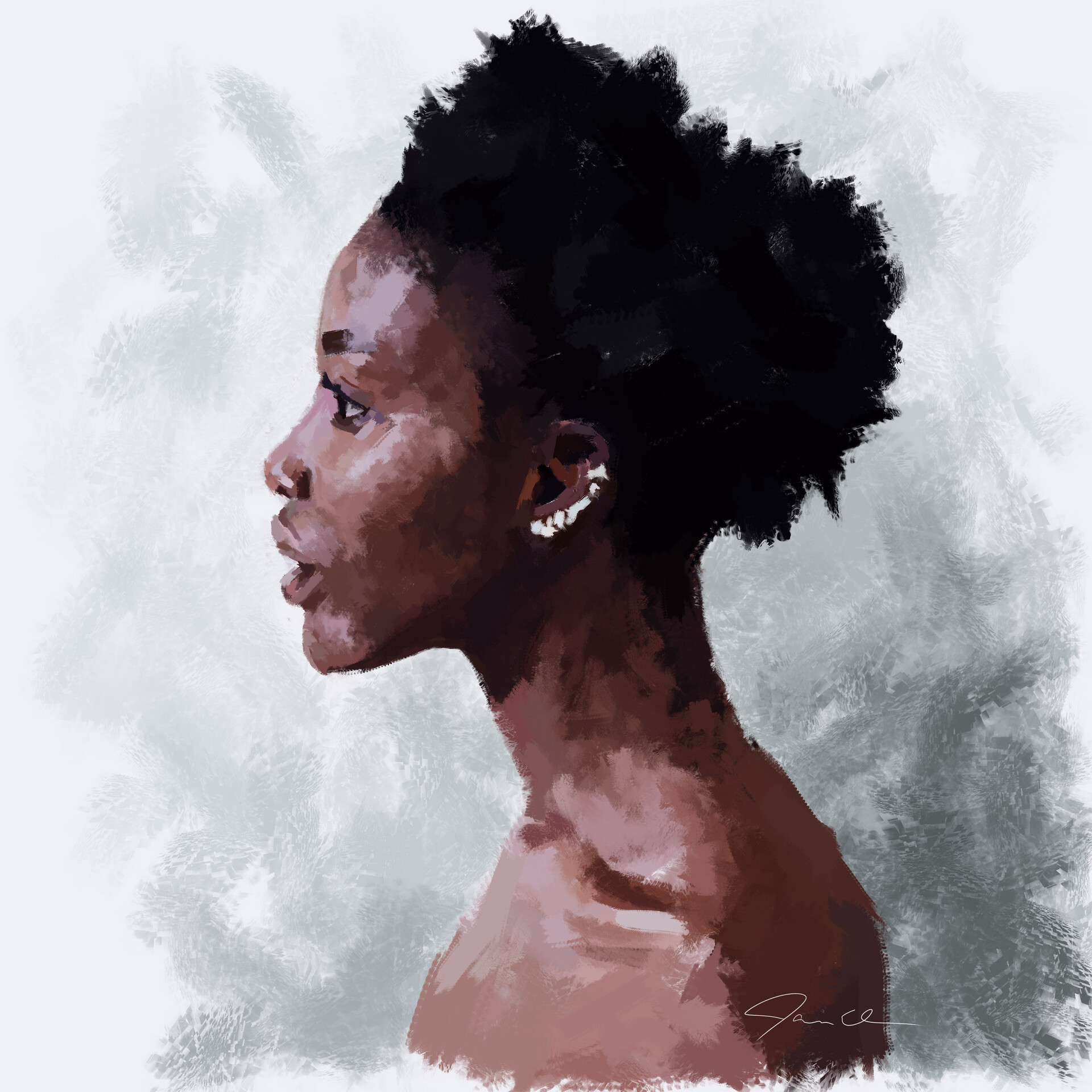 ArtStation - Portrait Painting with Time Lapse
