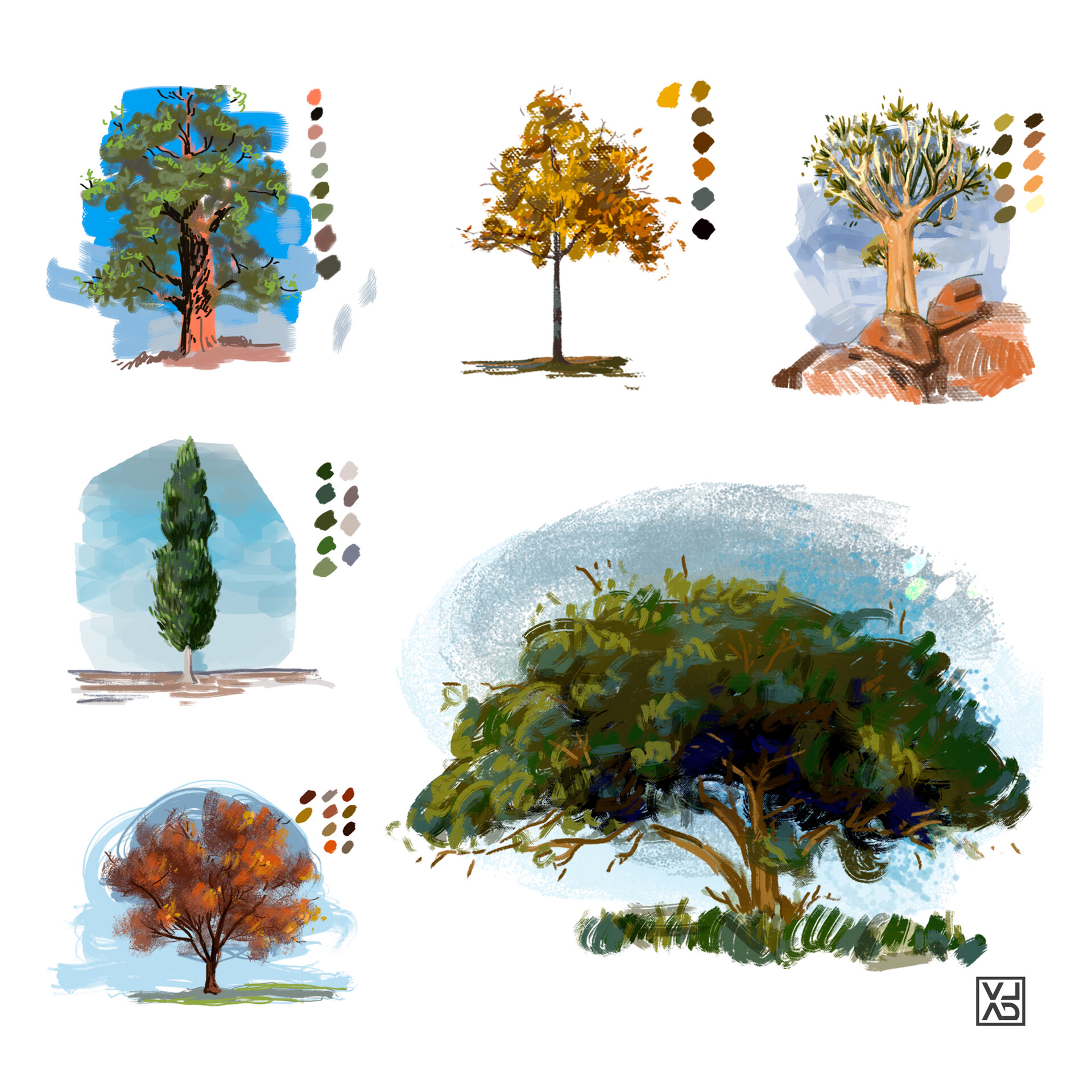 ArtStation - Tree Studies