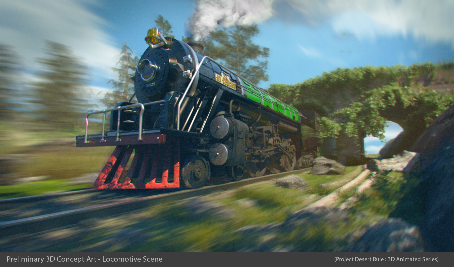 ArtStation - 3D Concept Locomotive scene