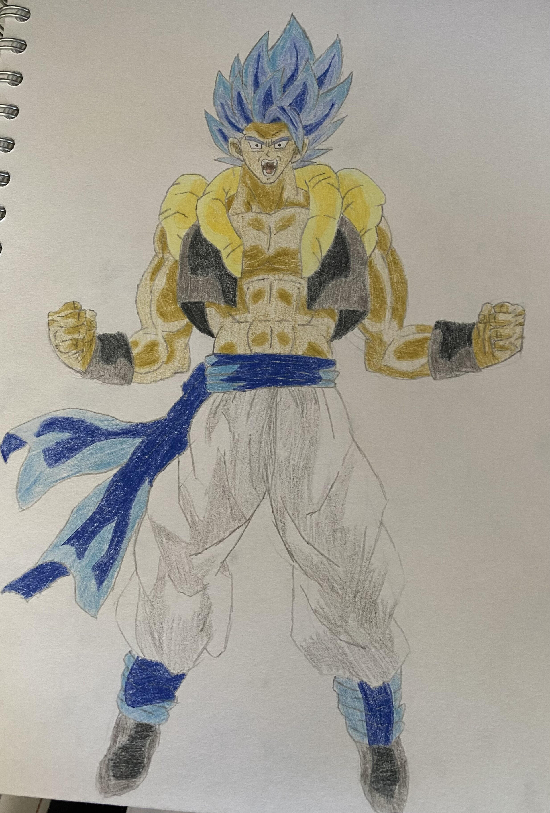 Gogeta Super Saiyan God Drawing