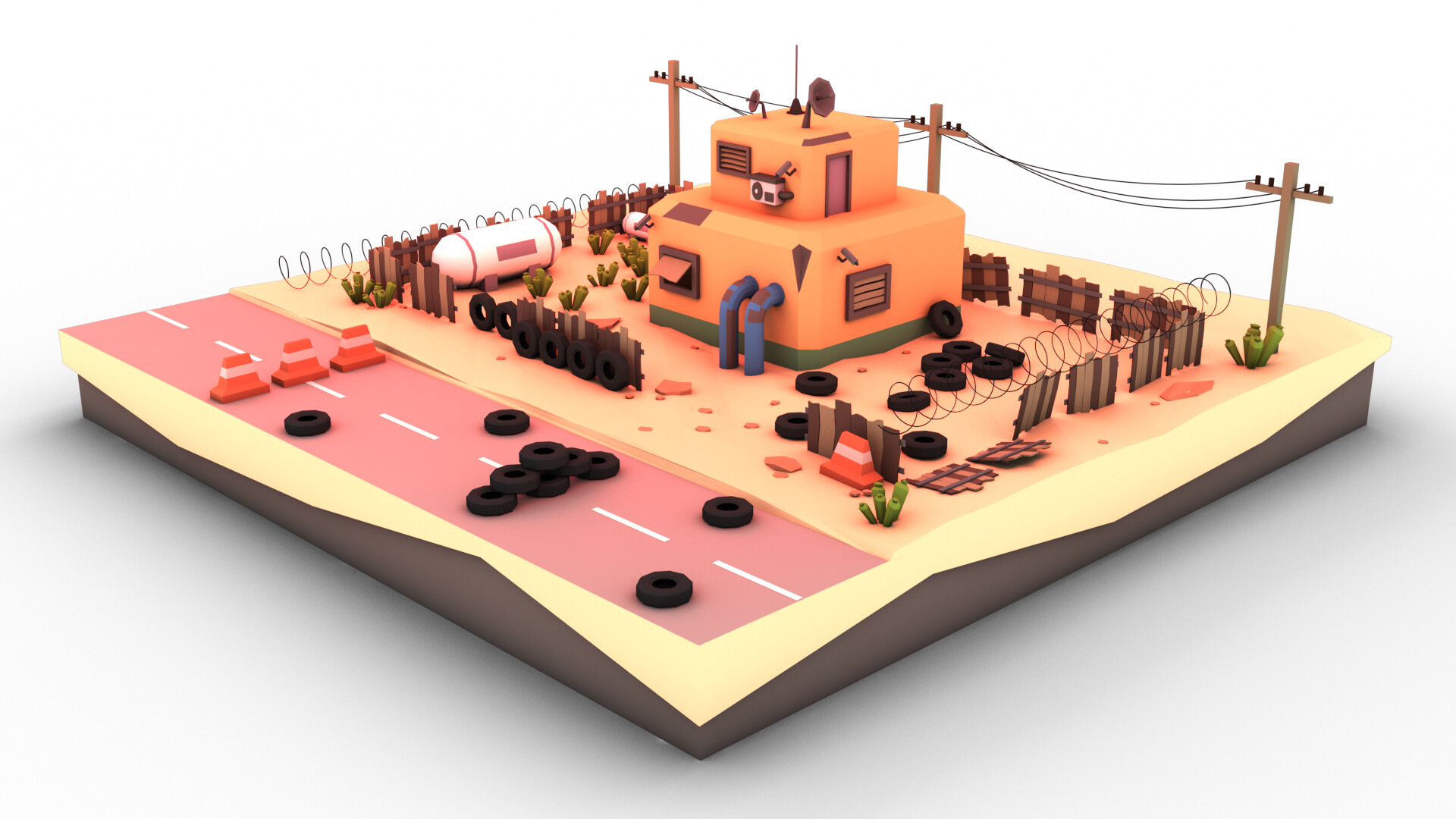 ArtStation - Polygon Zombie Environment