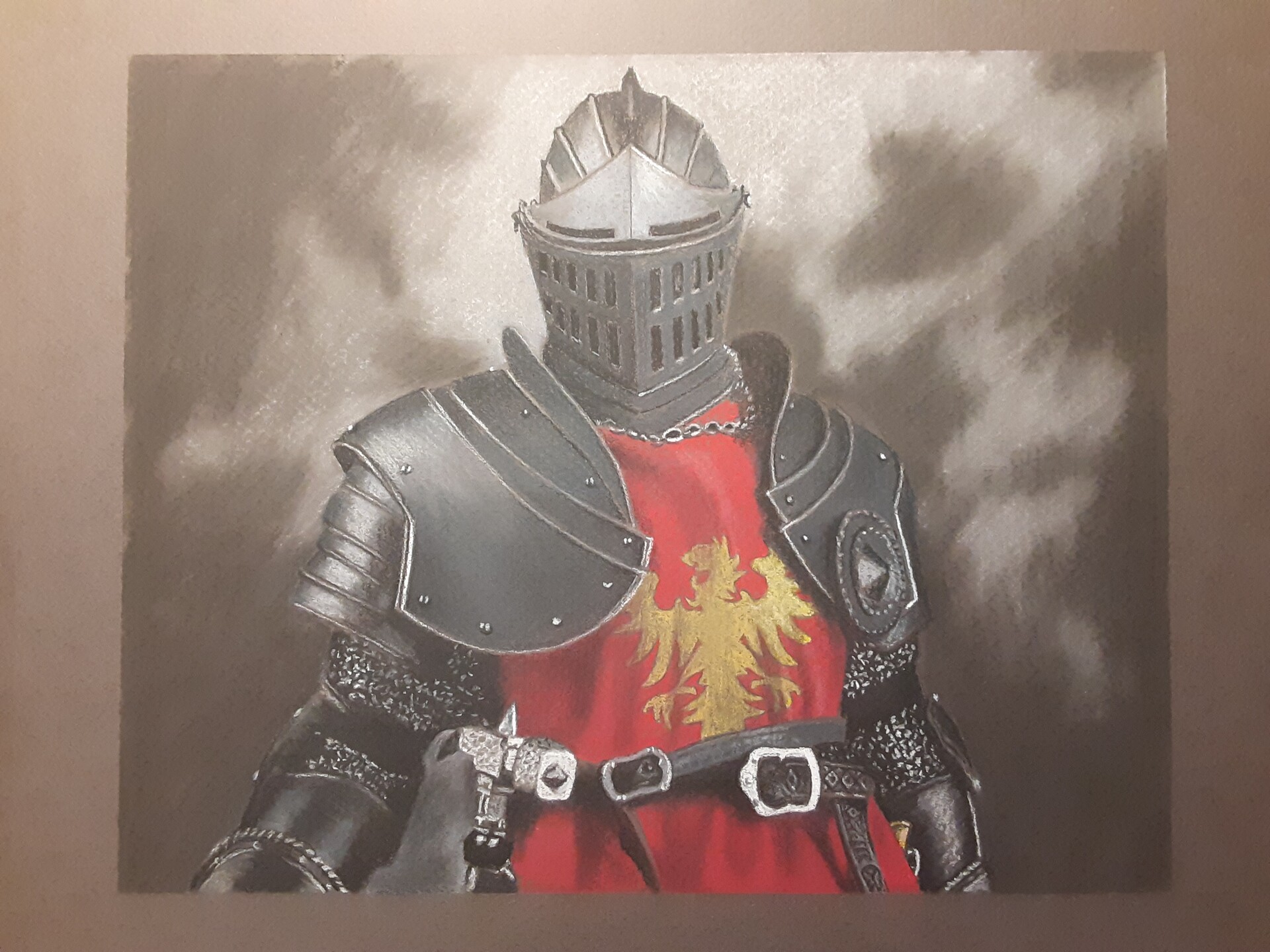 ArtStation - Pastel of a knight in armour
