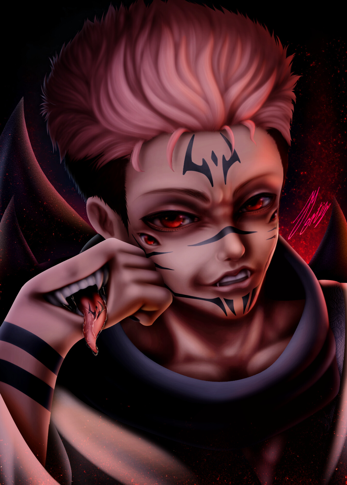 ArtStation - Ryomen Sukuna The King of Curses