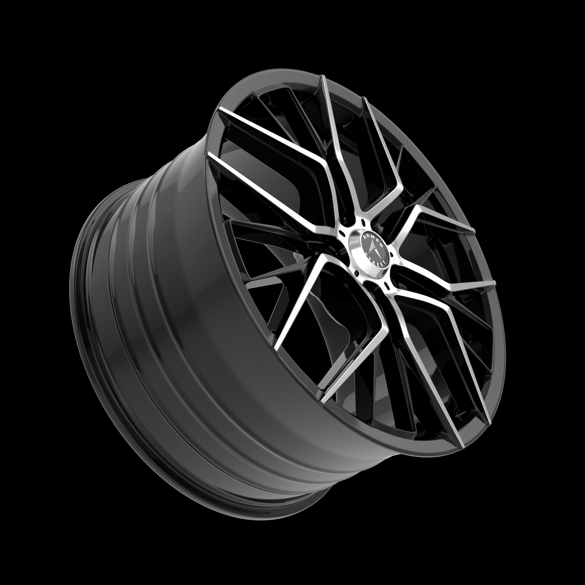ArtStation - Tactical Gloss Black Machined - Armed Wheels