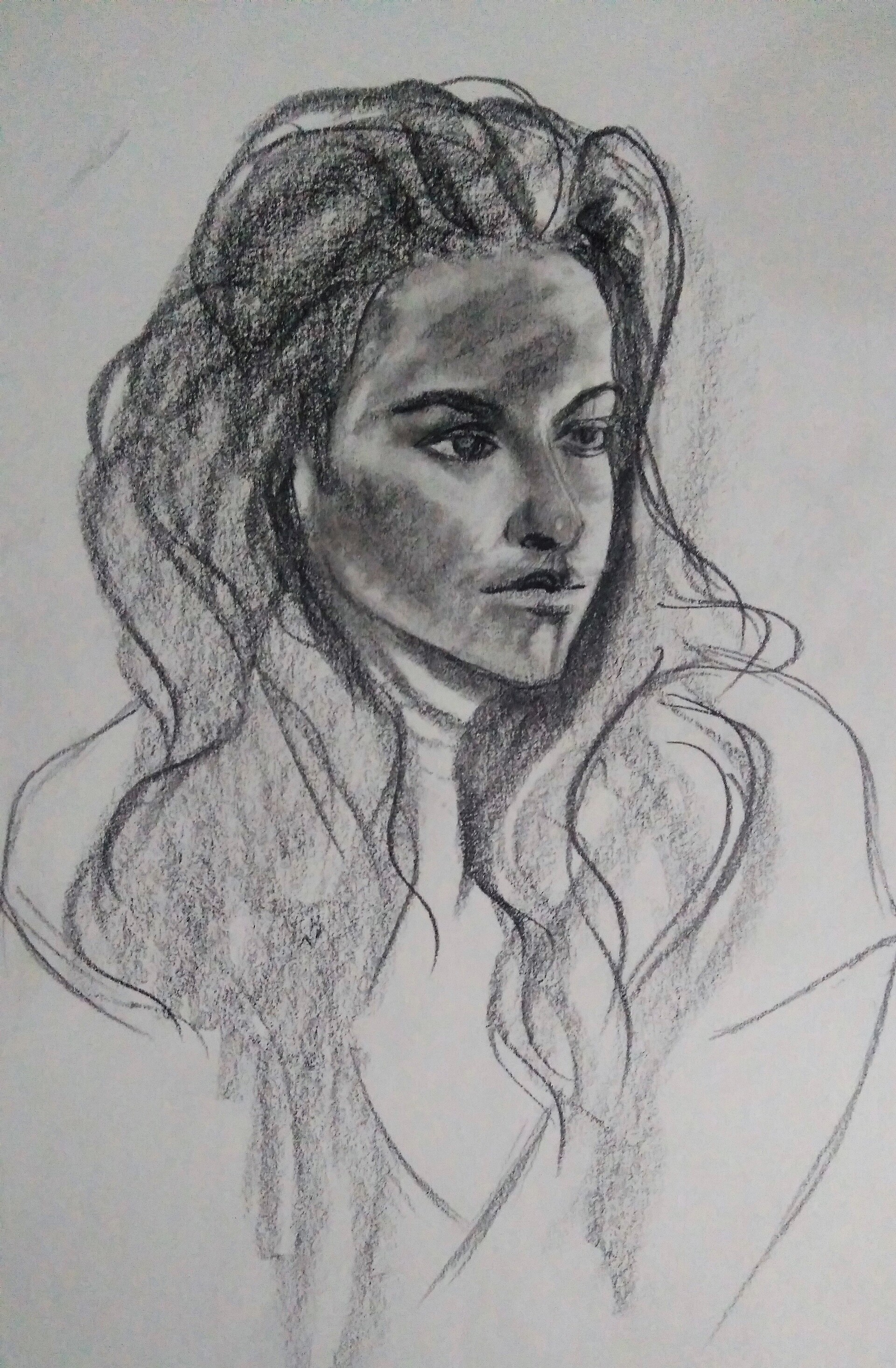 ArtStation - A Woman in a Pensive Mood