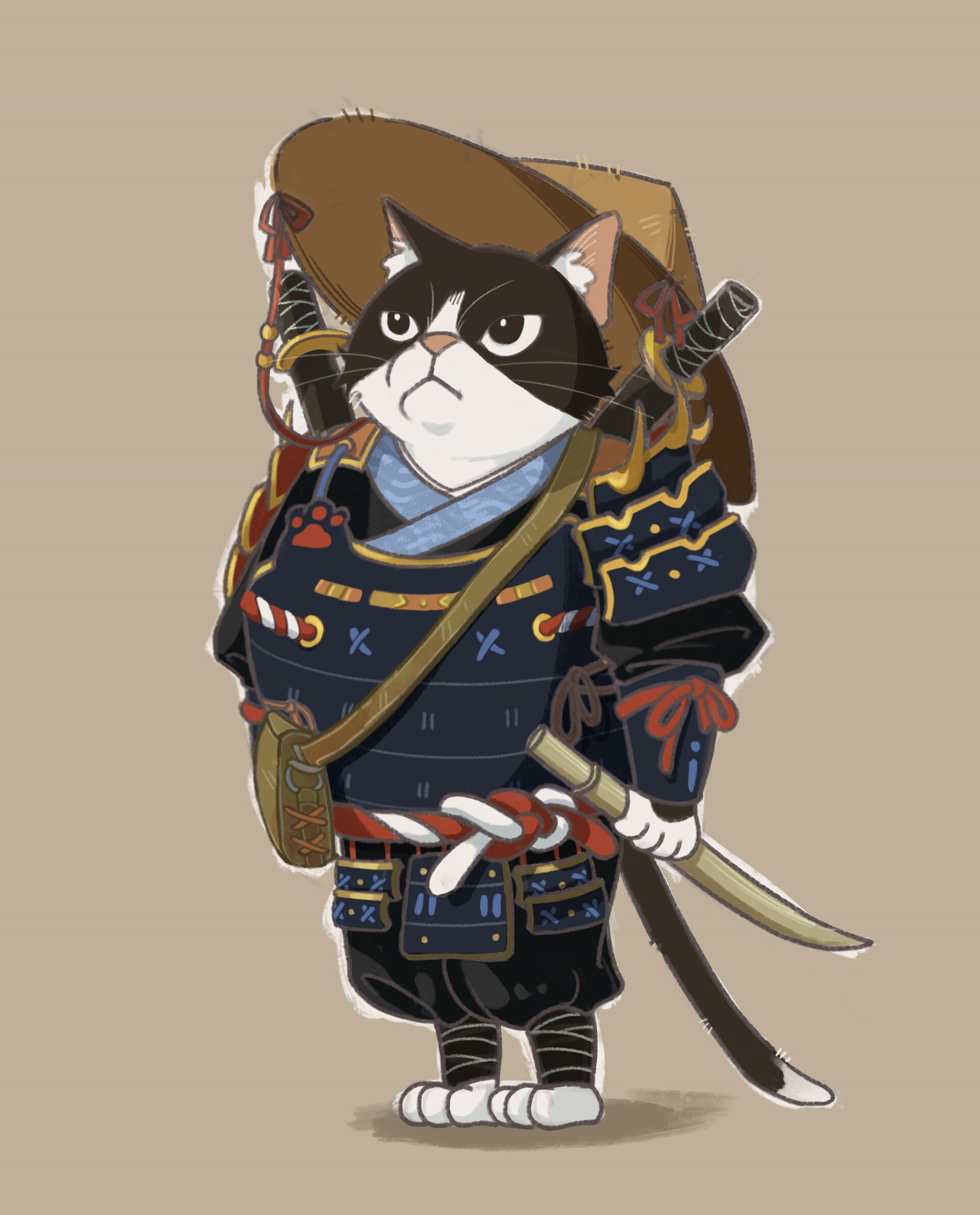 ArtStation - Yamato-D&D tabaxi samurai