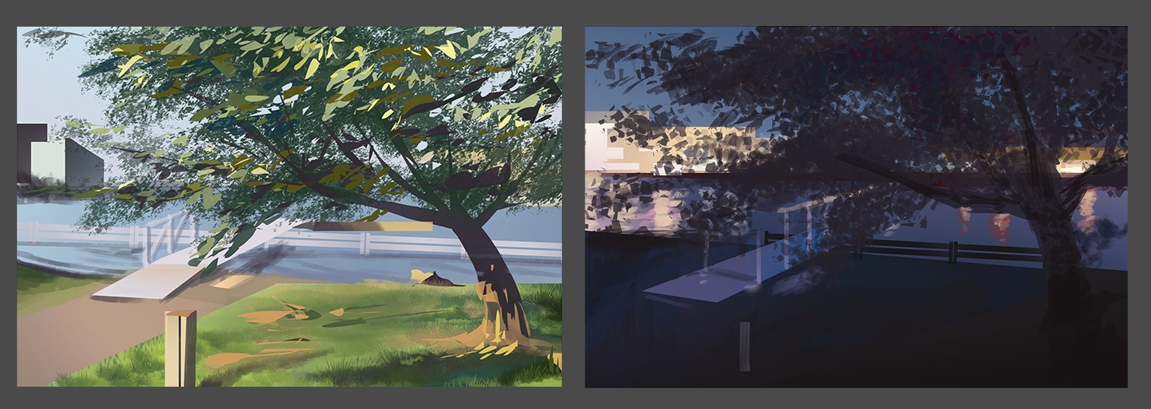 Xiaoran Chen - Day Night Quick color study