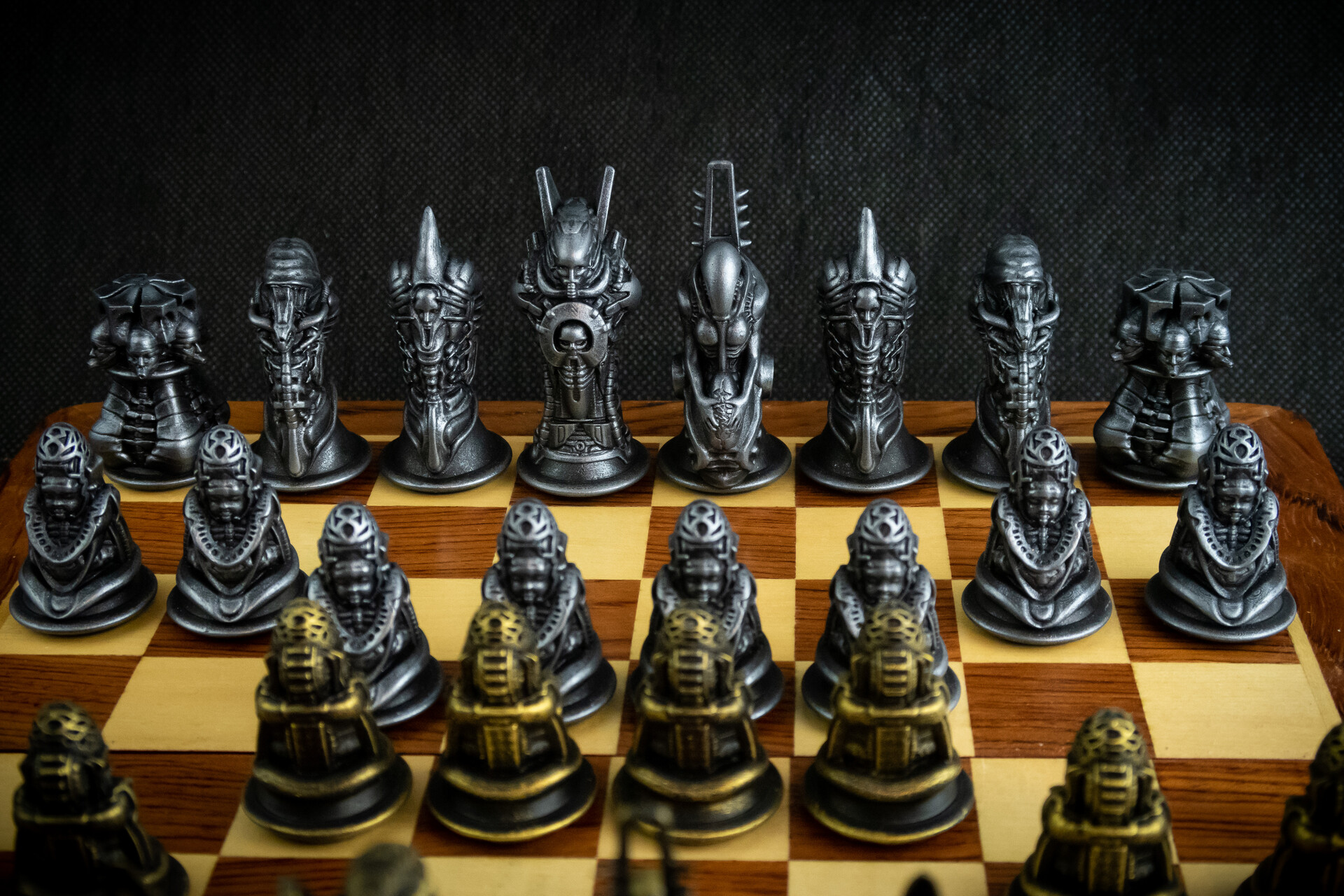 ArtStation - Biomechanic Chess set printed