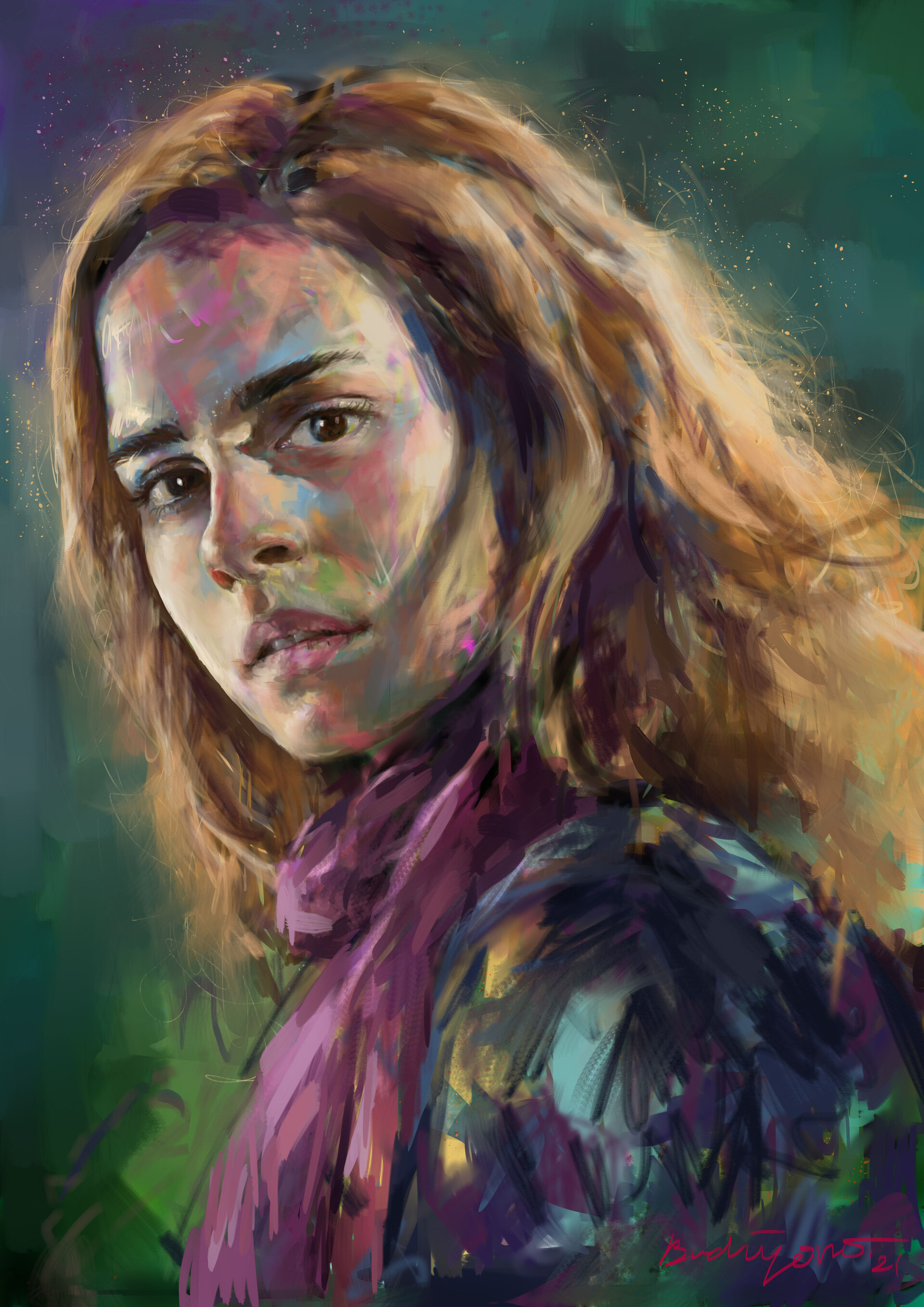 ArtStation - Expressive realism portrait of Hermione
