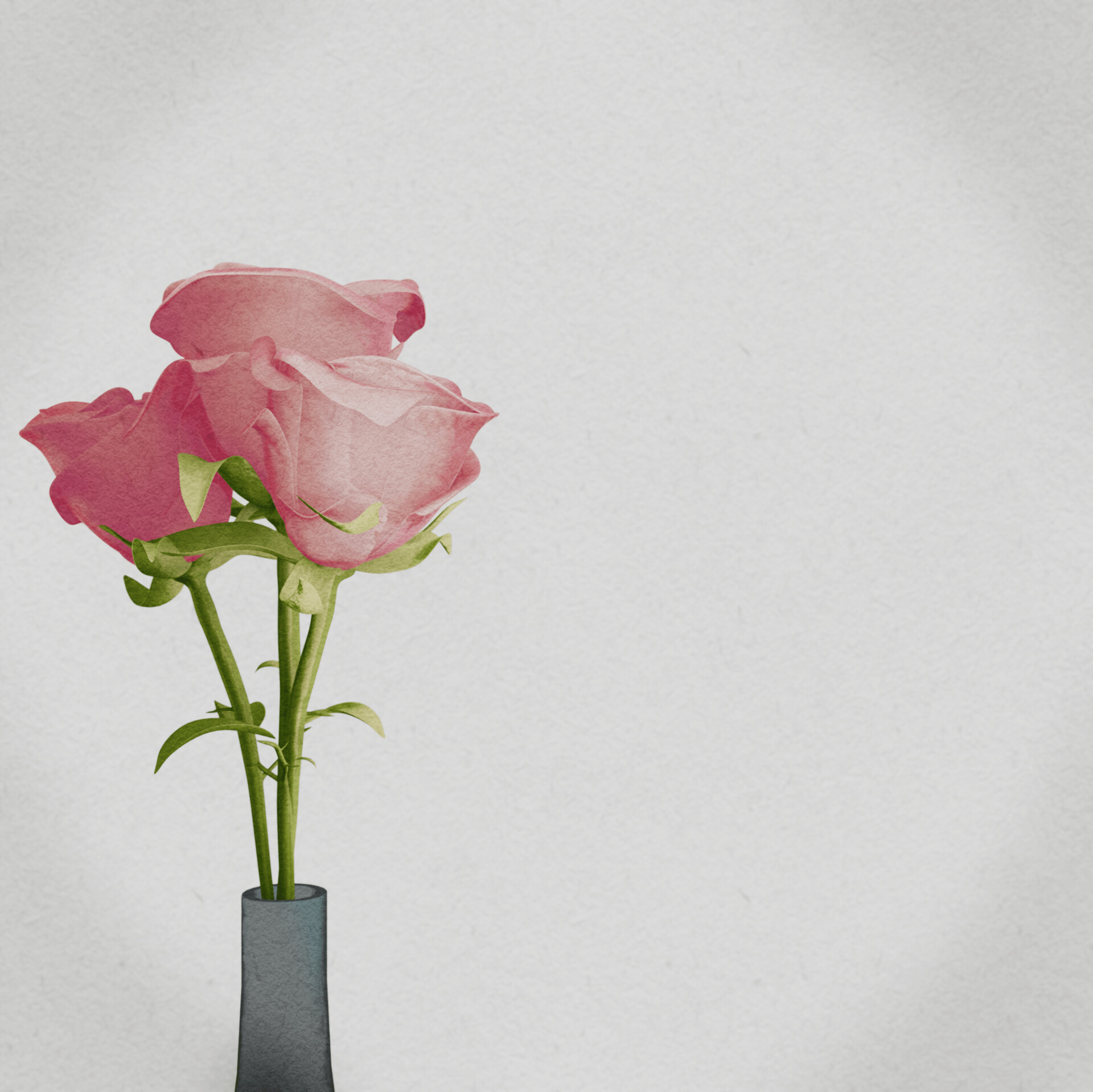 ArtStation - Roses in a vase (Blender)