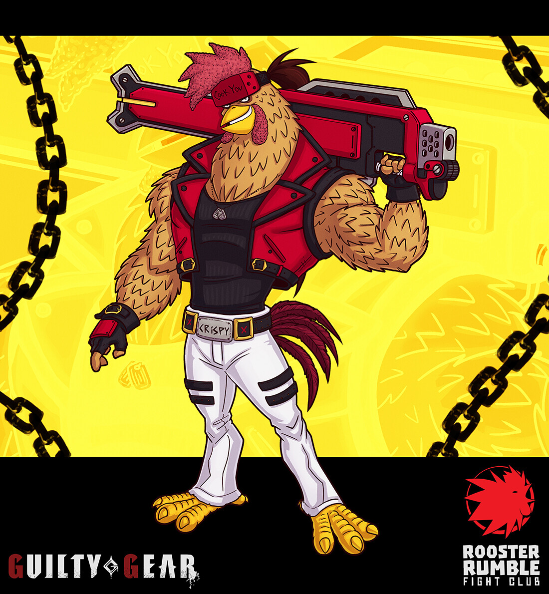 Arturo Aguirre Art - Sol Badguy Fan Art - Rooster Rumble Crossover