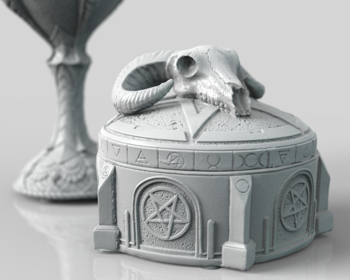 ArtStation - Arcane box prop - 3D scanned mesh