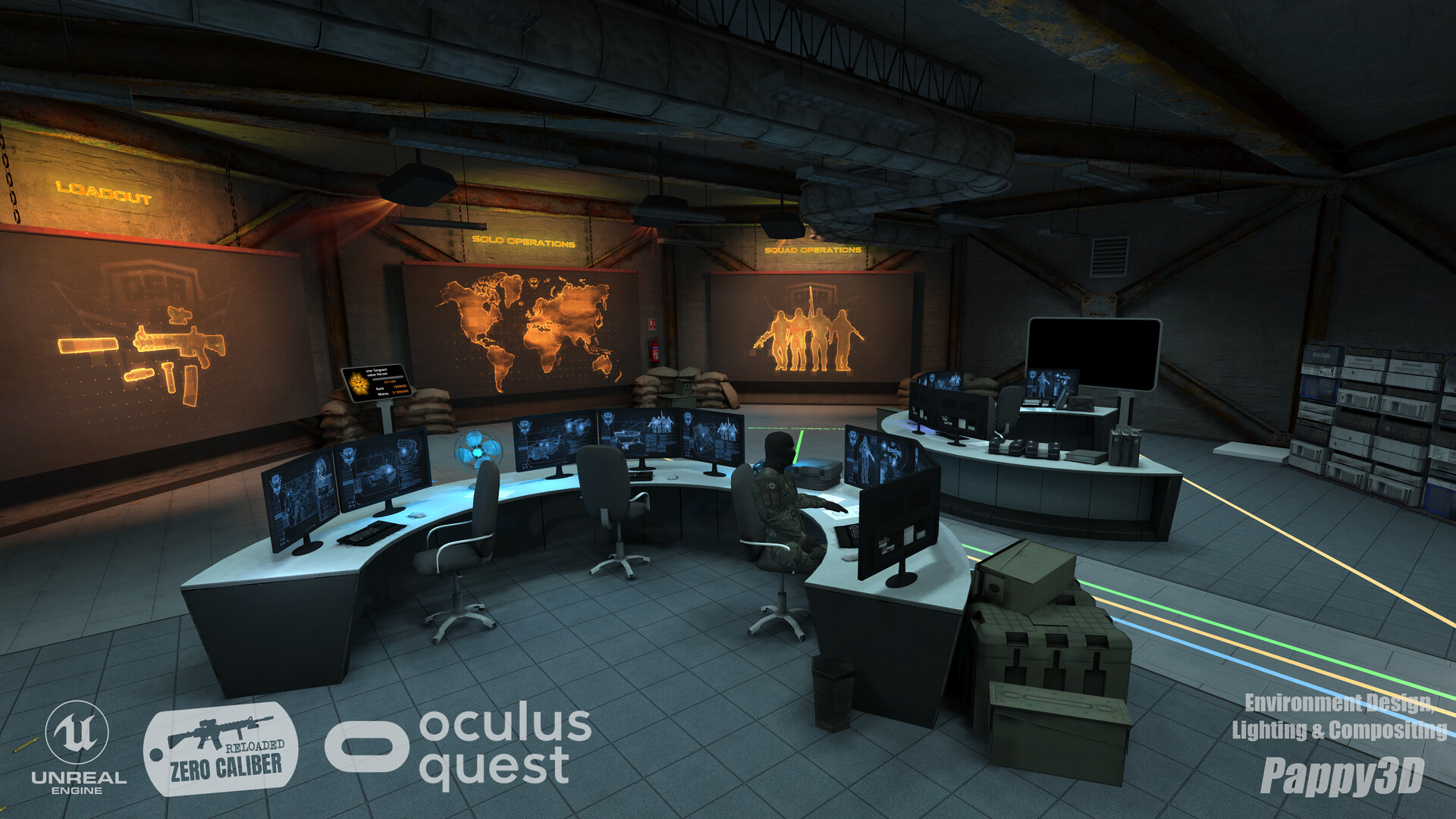 ArtStation - Zero Caliber Reloaded VR - Lobby