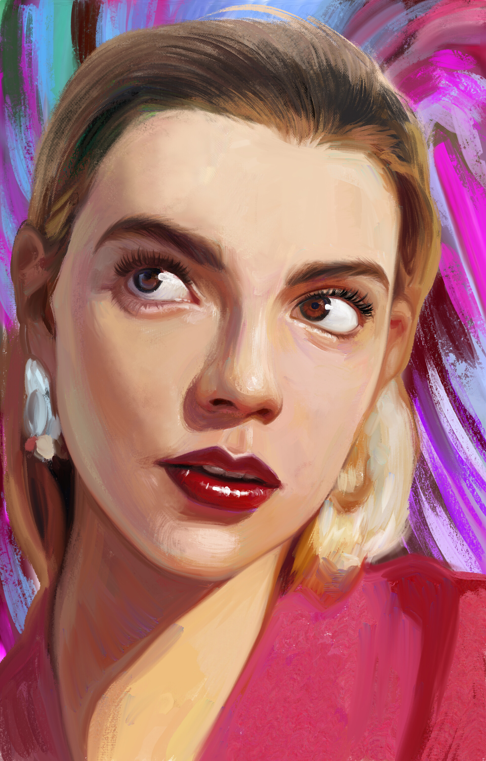 ArtStation - Anya_Oil brushes portrait