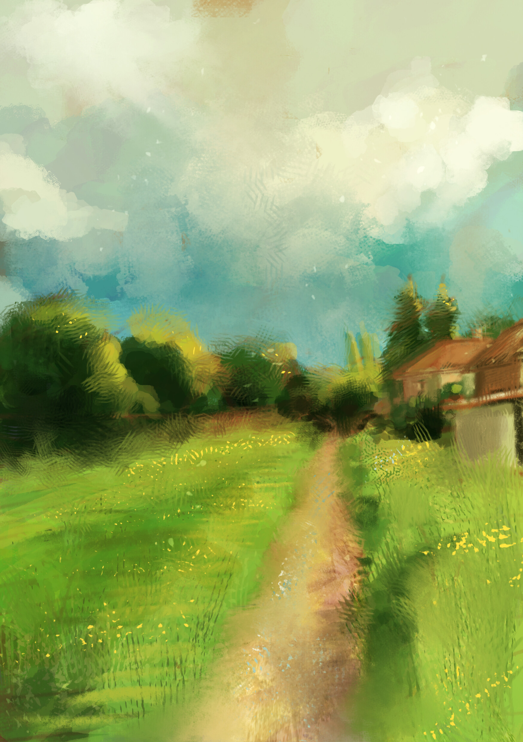 how to draw landscapes digitally