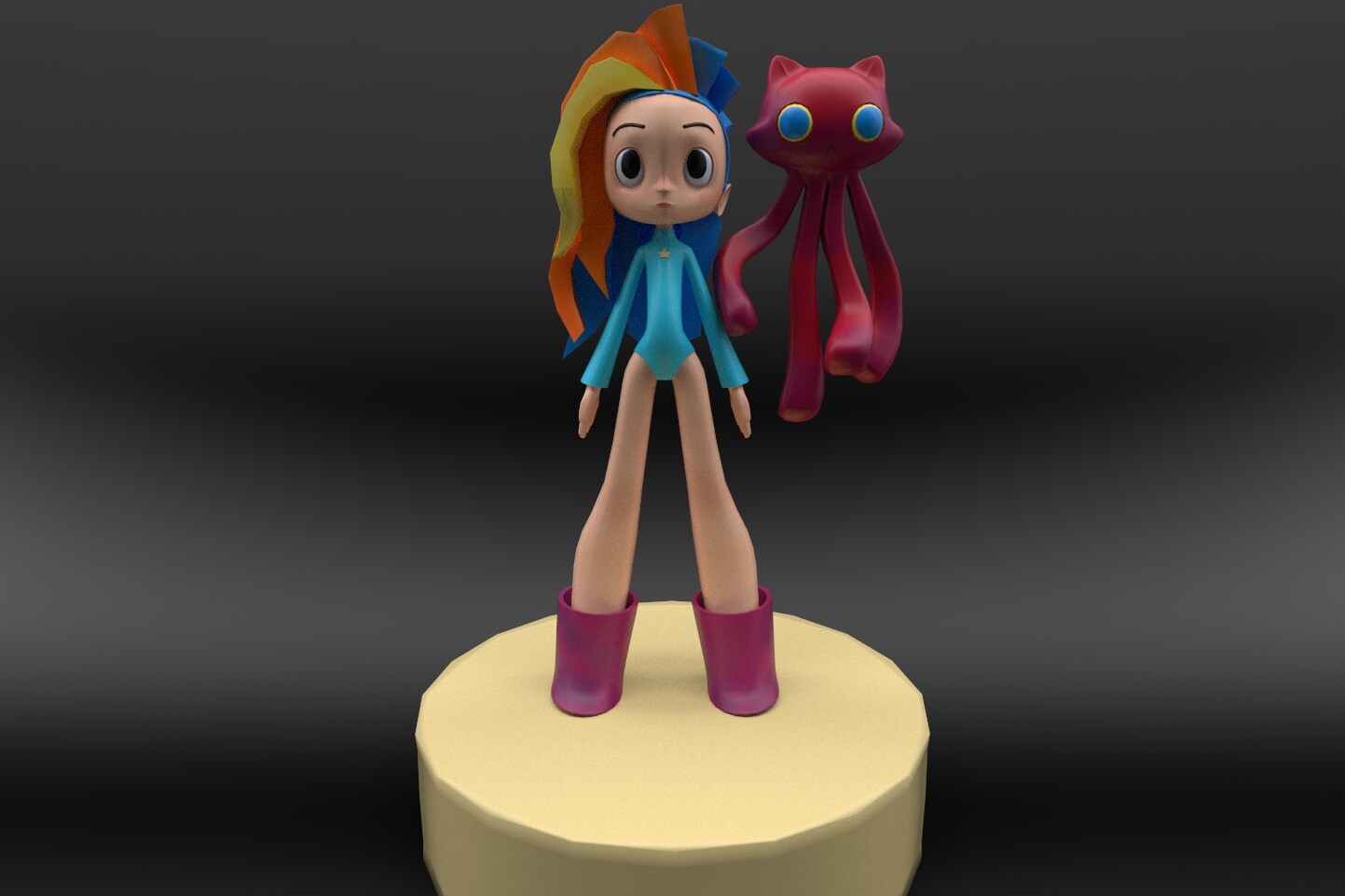 ArtStation - girl & mutant cat