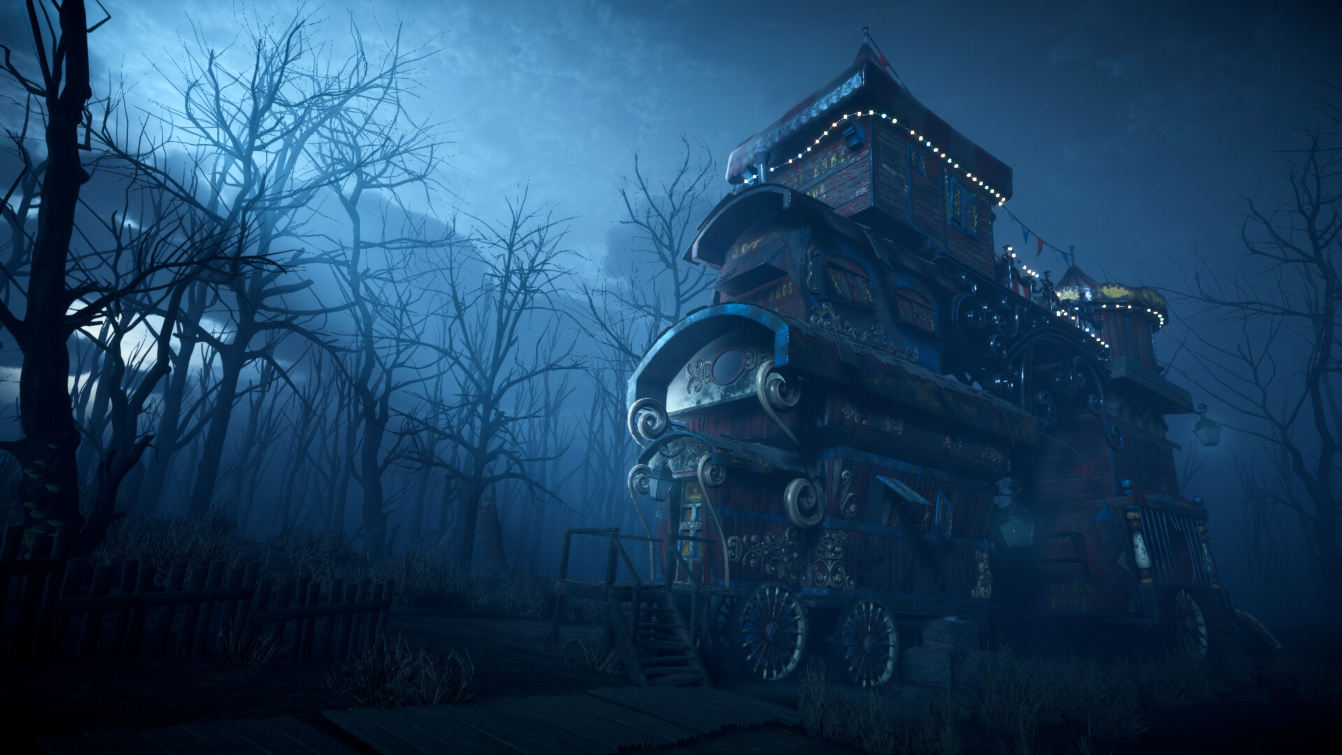 ArtStation - Haunted circus trailer house