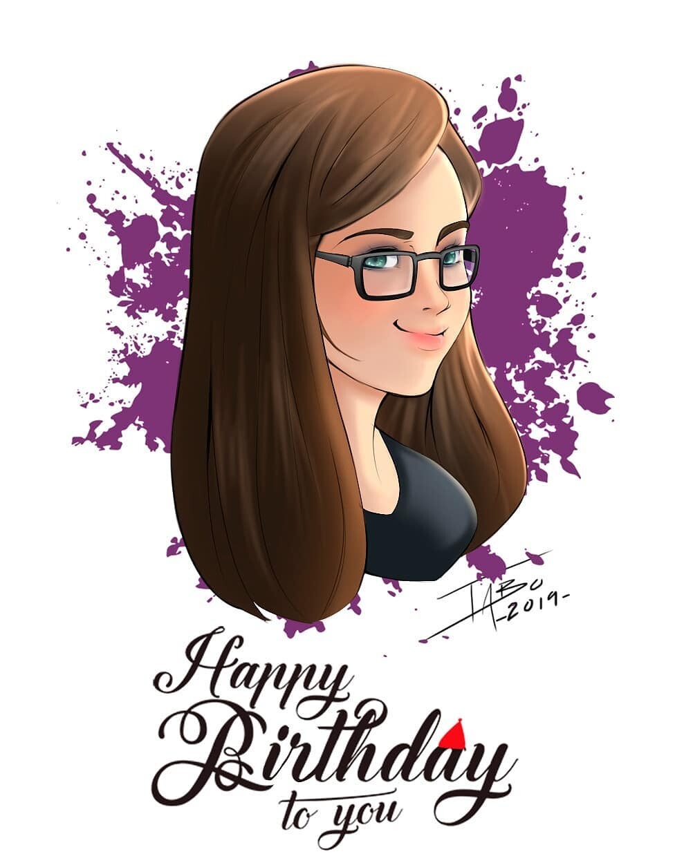 ArtStation - happy birthday portrait