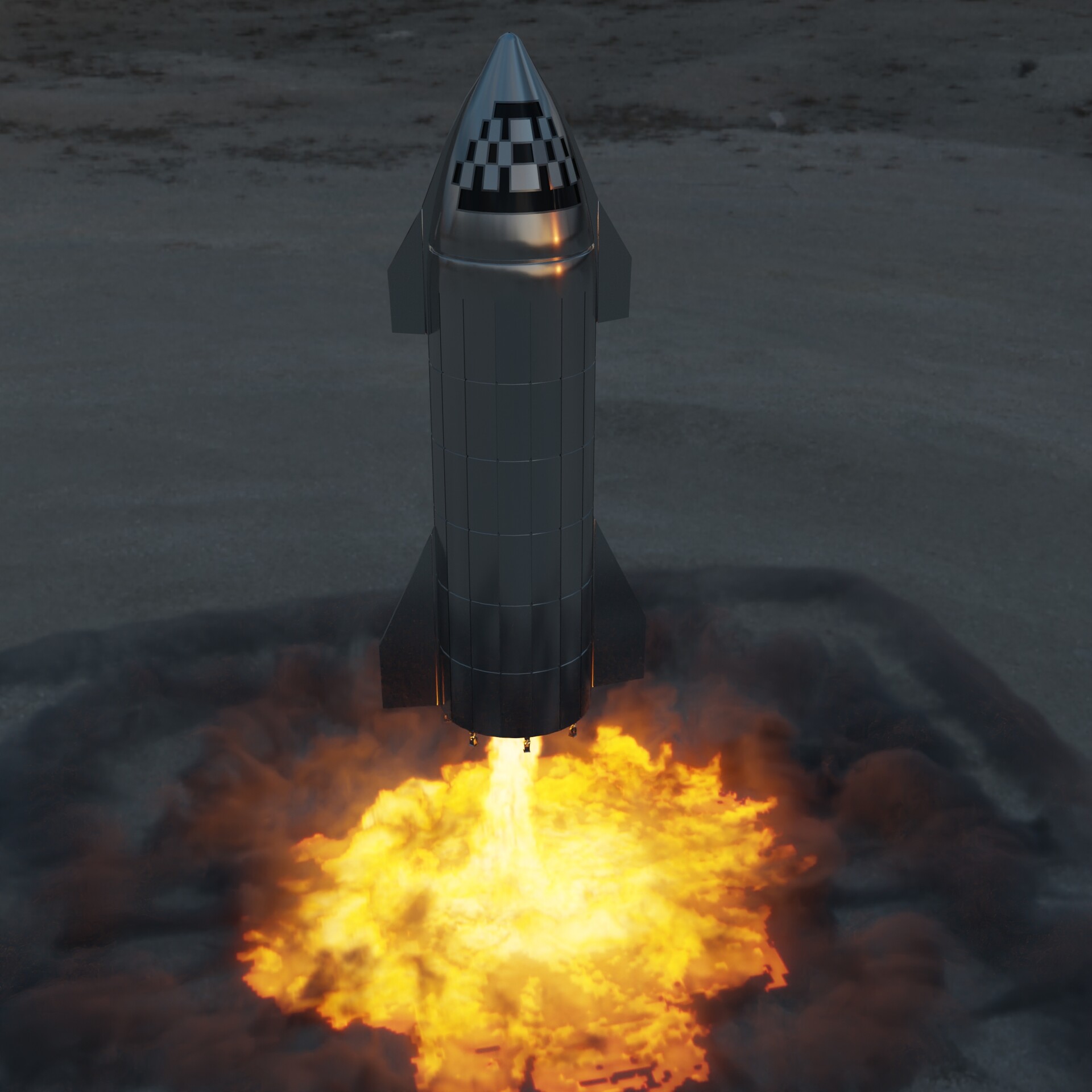 ArtStation - Rocket landing