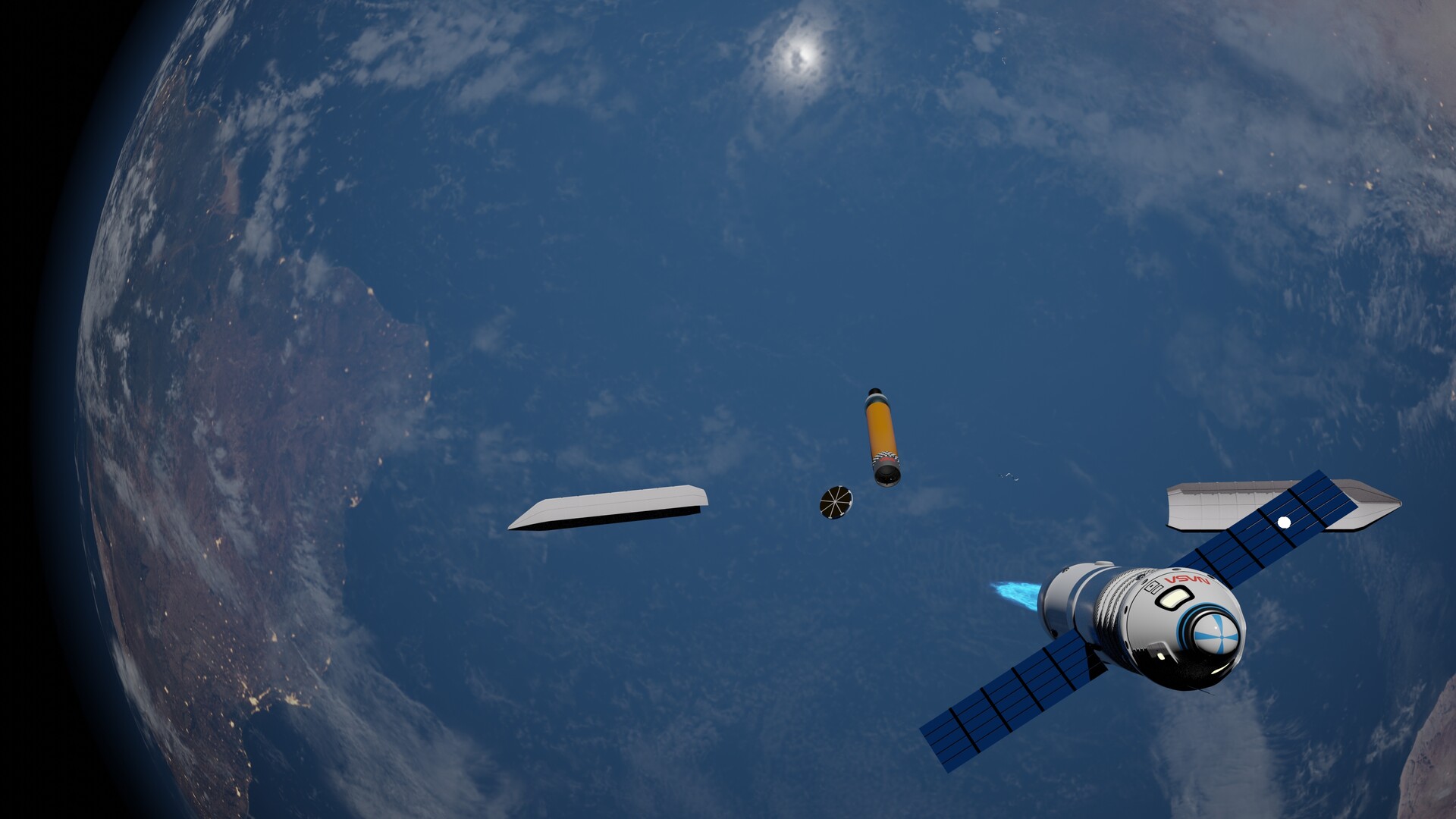 ArtStation - Rocket entering orbit