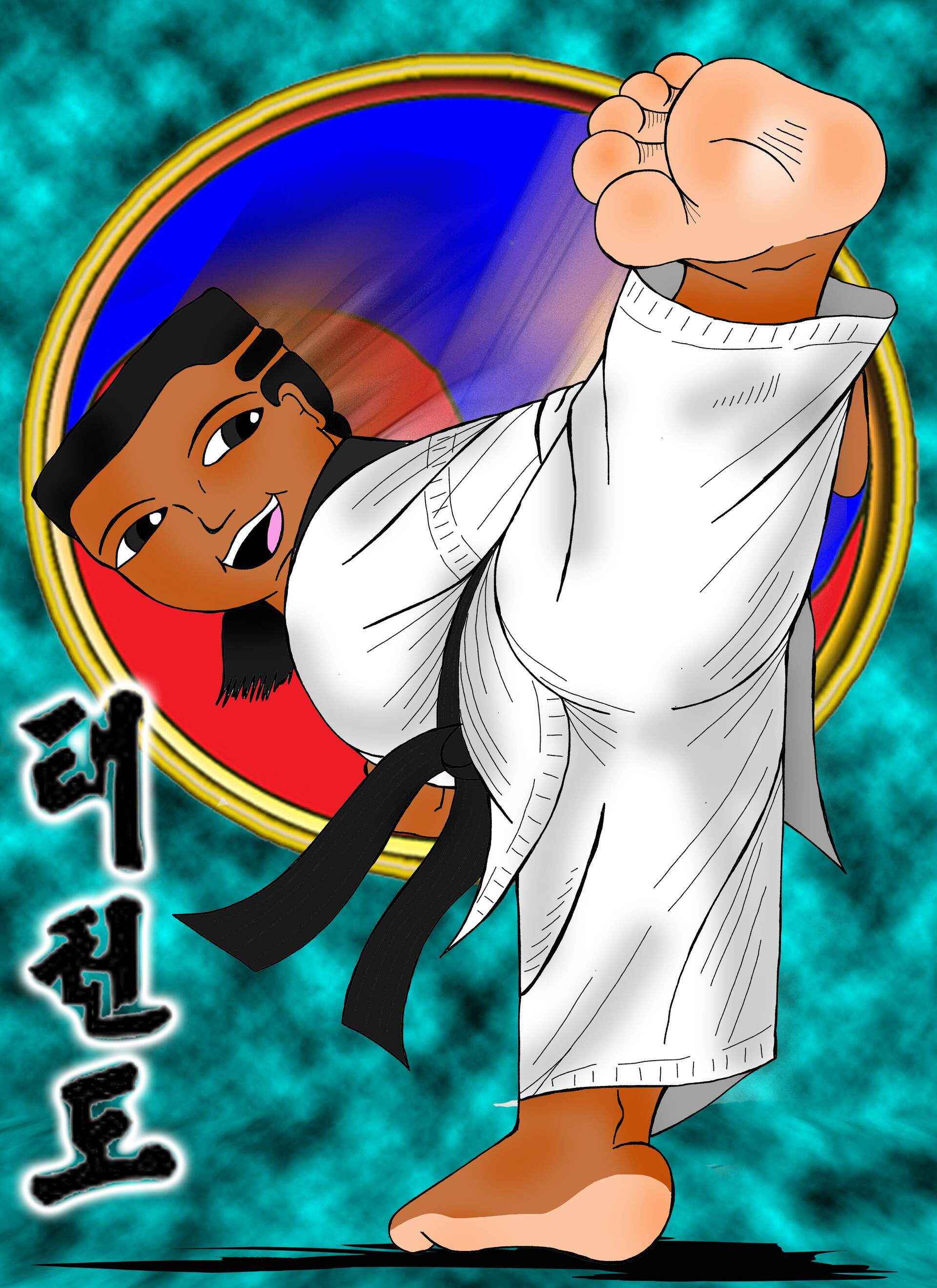 ArtStation - Taekwondo Boy High Kick 3