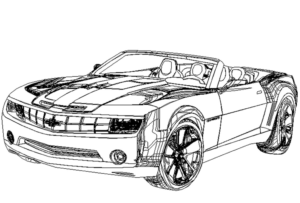coloring pages of camaros