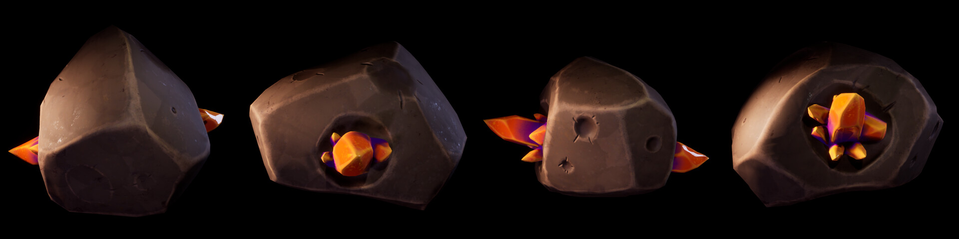 Lapsune - 3D Game Art - Space Infected Rock