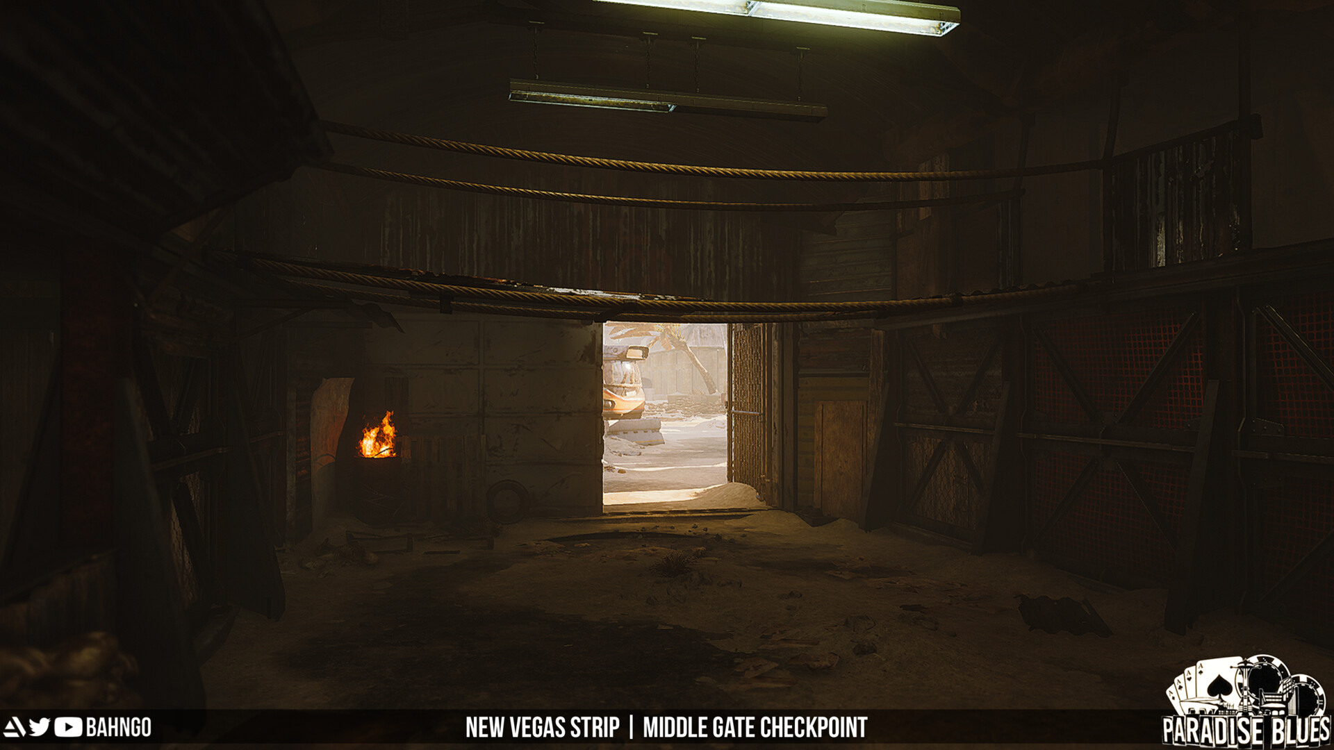 ArtStation - New Vegas Strip | Middle Gate Checkpoint - "Paradise Blues ...