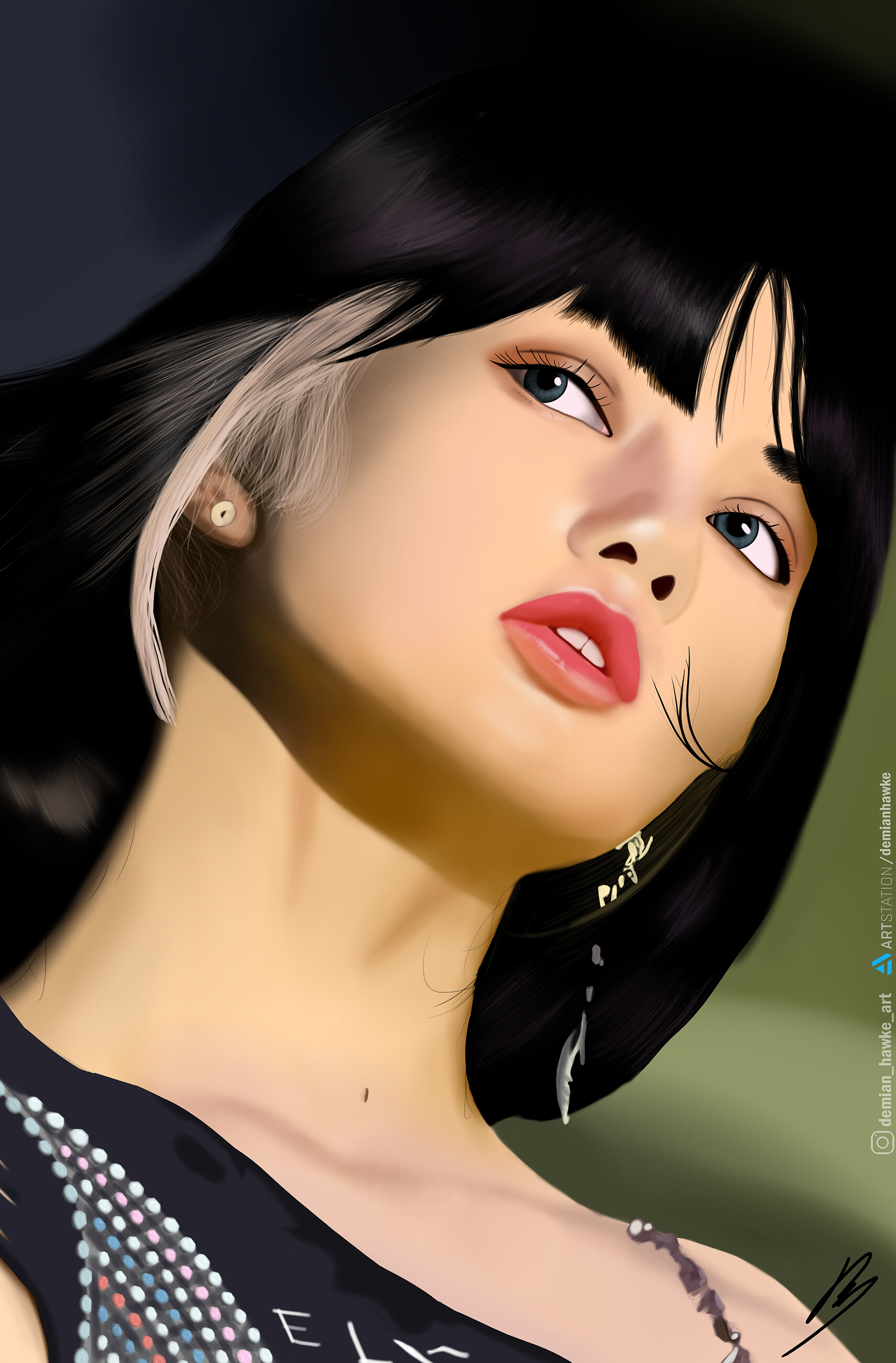 ArtStation - Digital Portrait Lisa Blackpink