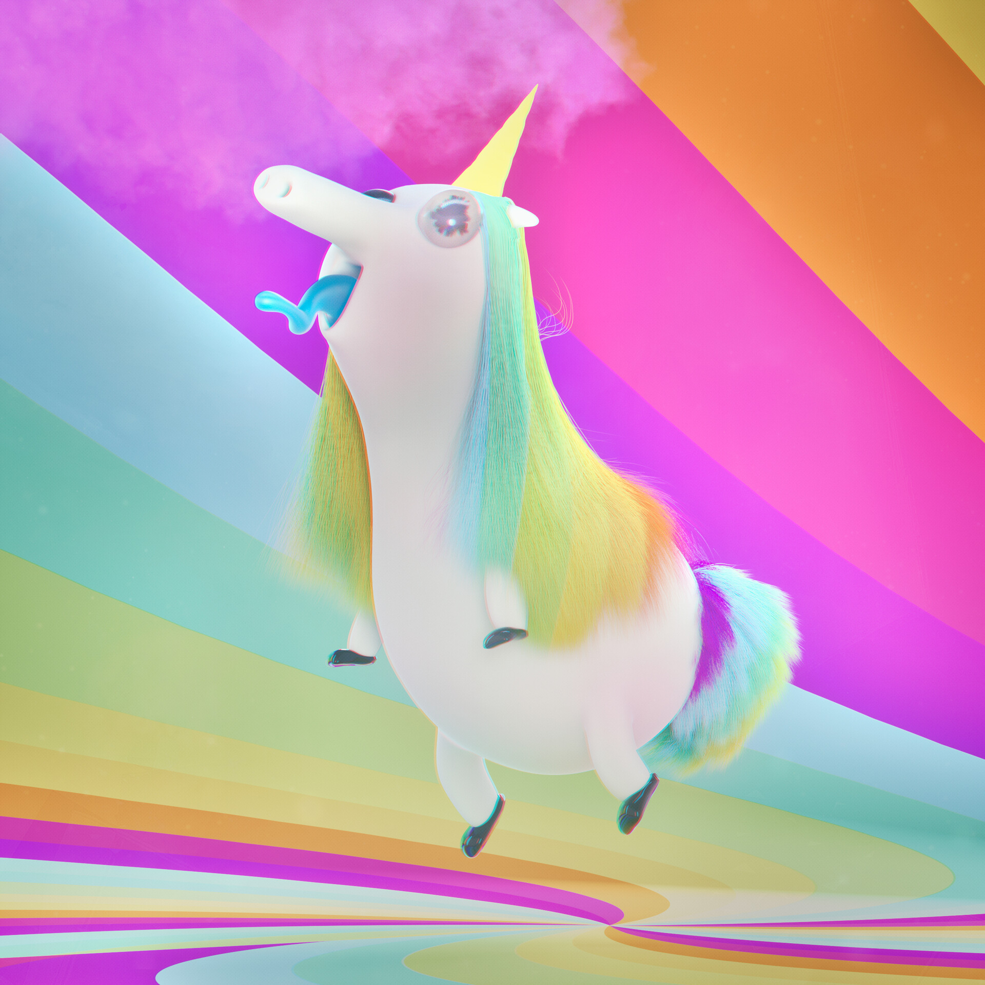 ArtStation - Psychedelic Unicorn