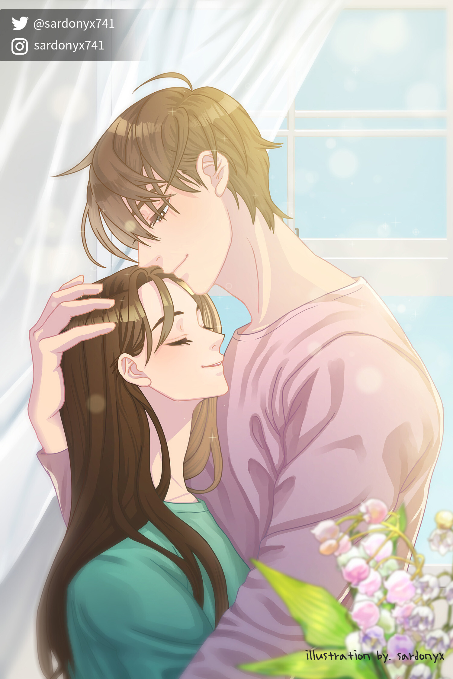 ArtStation - 햇살 아래 커플. Couple under the sun.