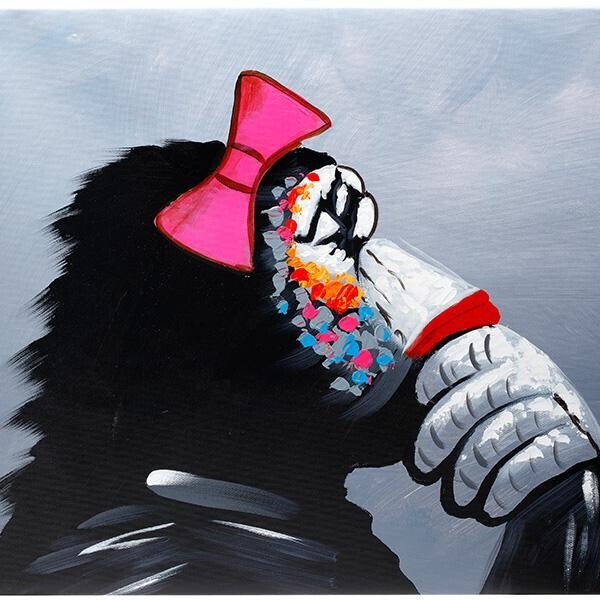 thinking monkey art