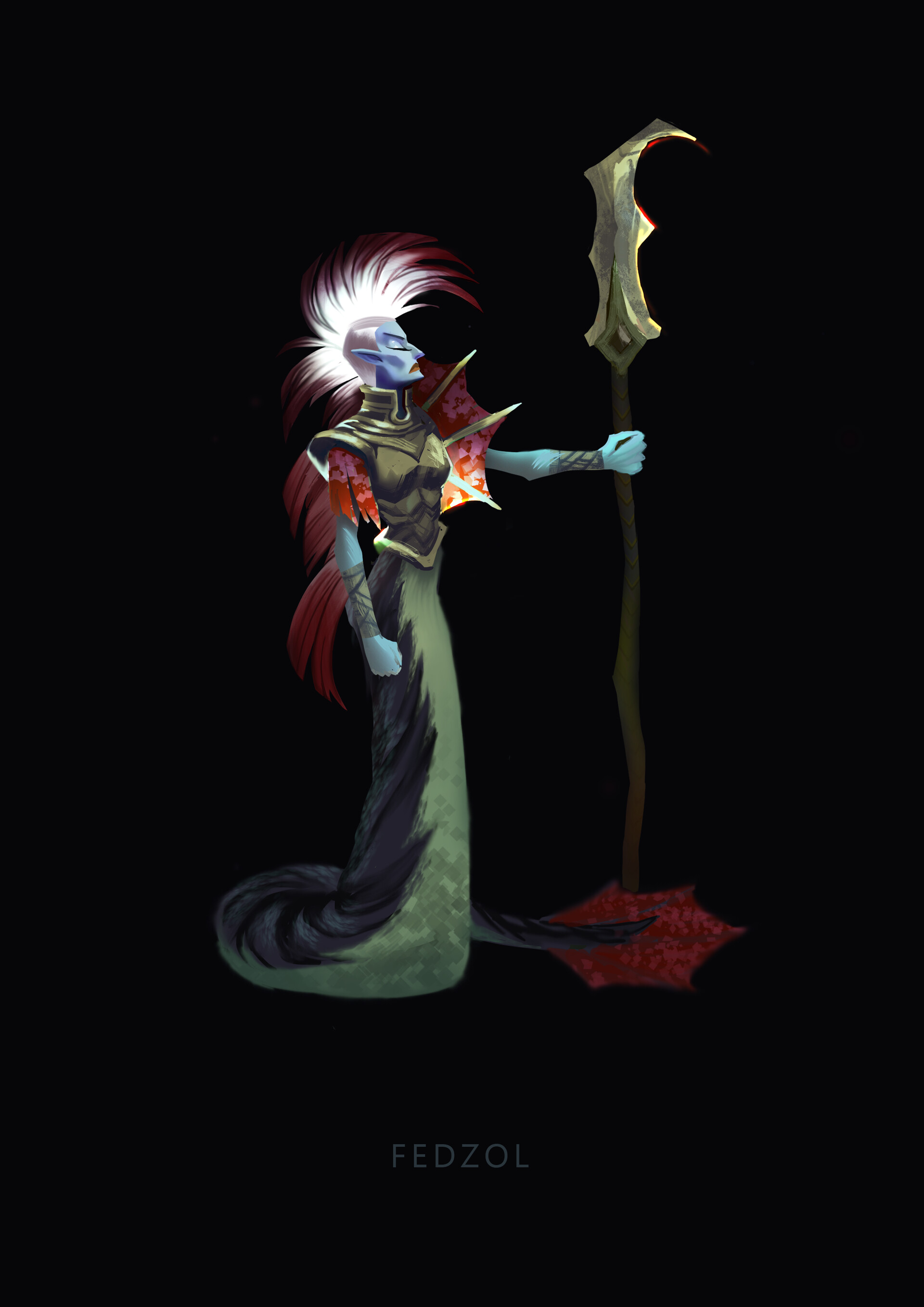 ArtStation - The warlike mermaid.