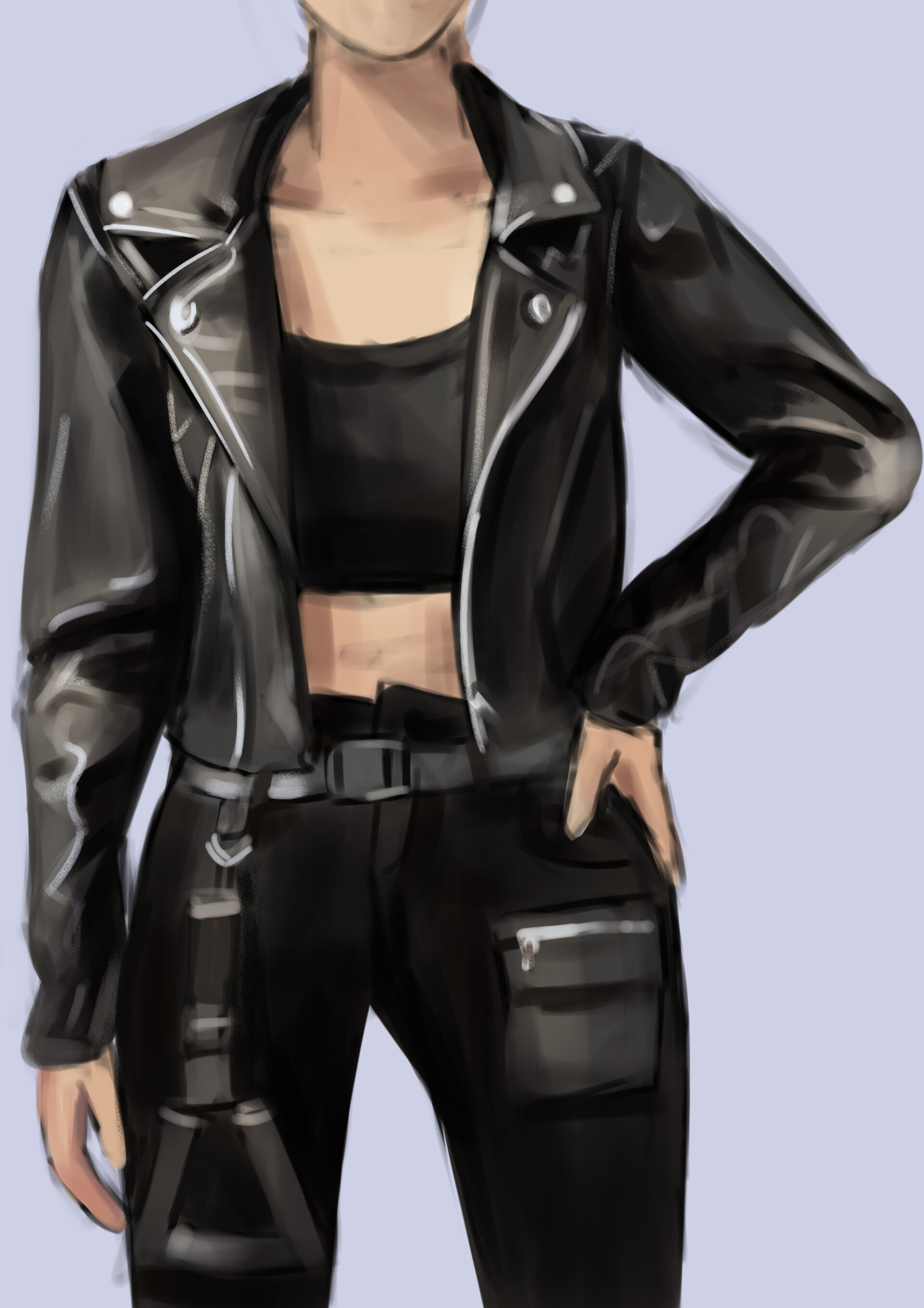 how to draw anime leather jacket