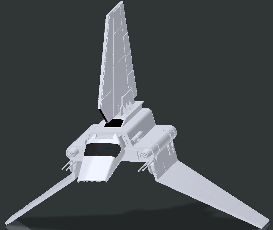 ArtStation - Lambda-class T4a Shuttle 3D modeling