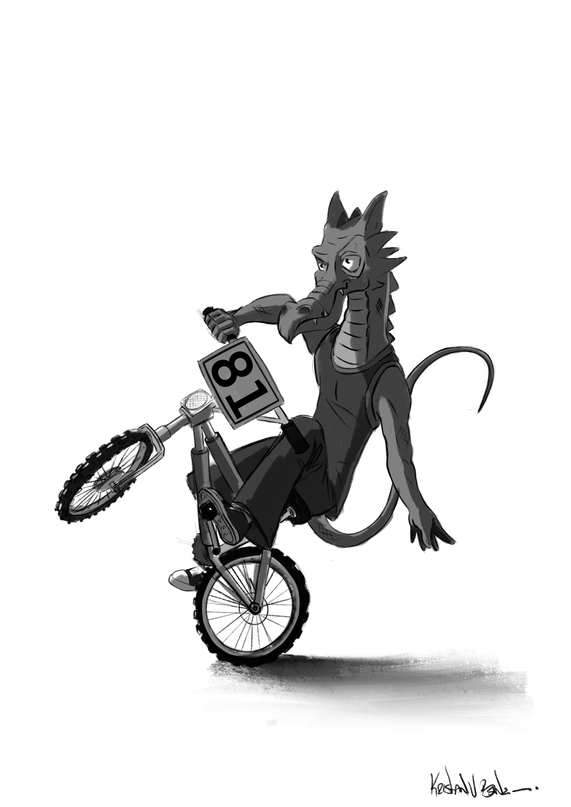 ArtStation - BMX Dragon.