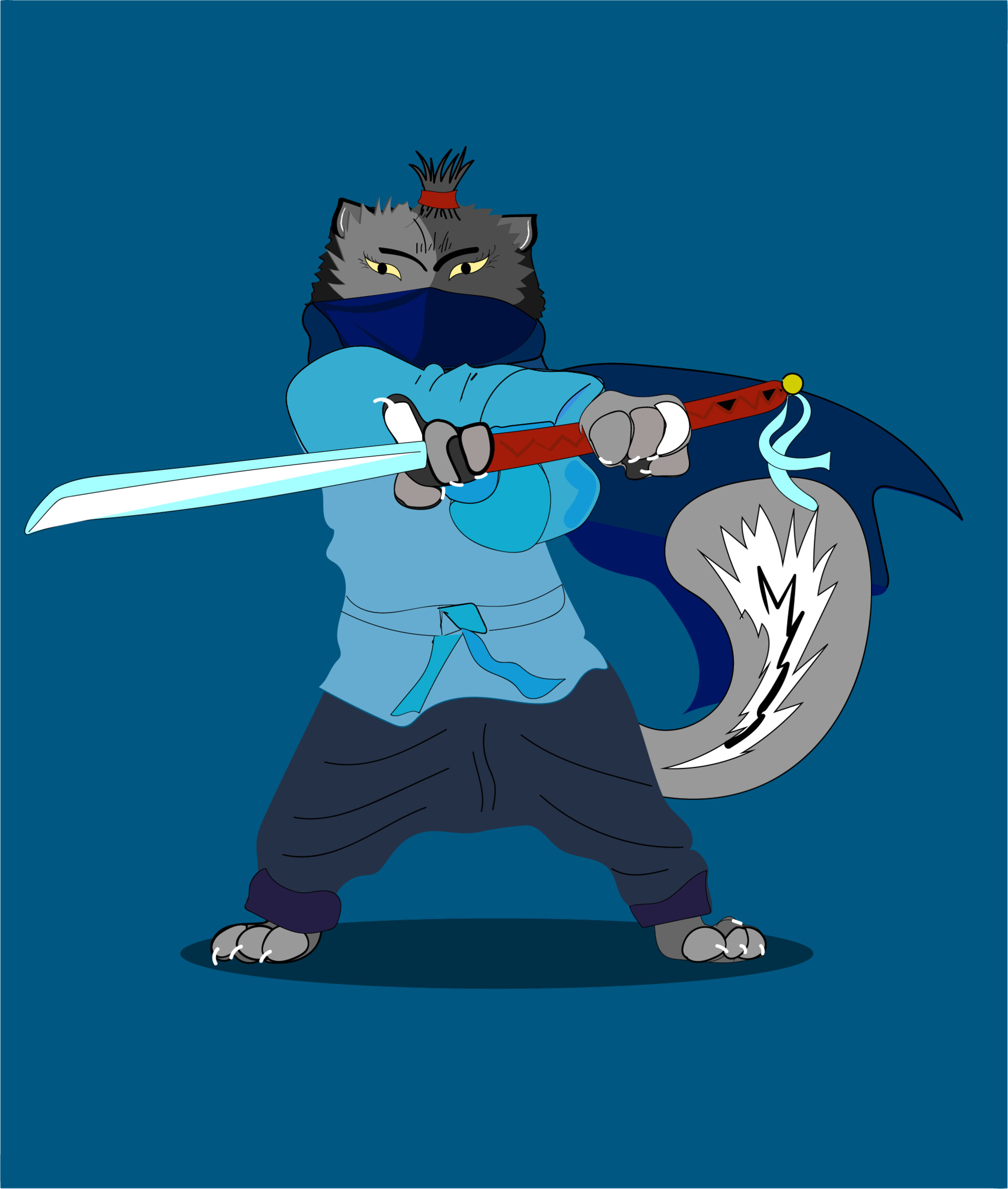 ArtStation - The ninja cat