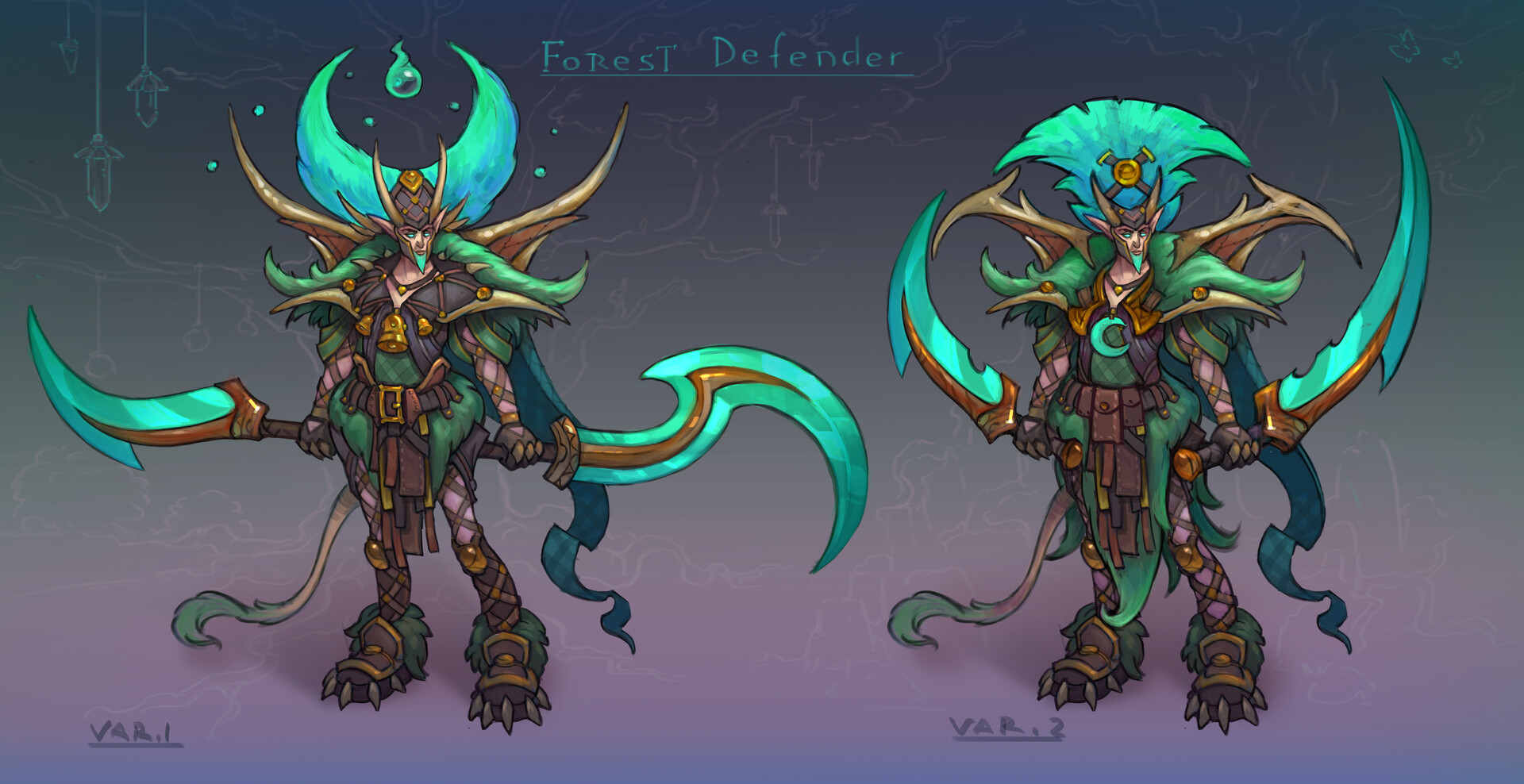 ArtStation - Forest Defender concept