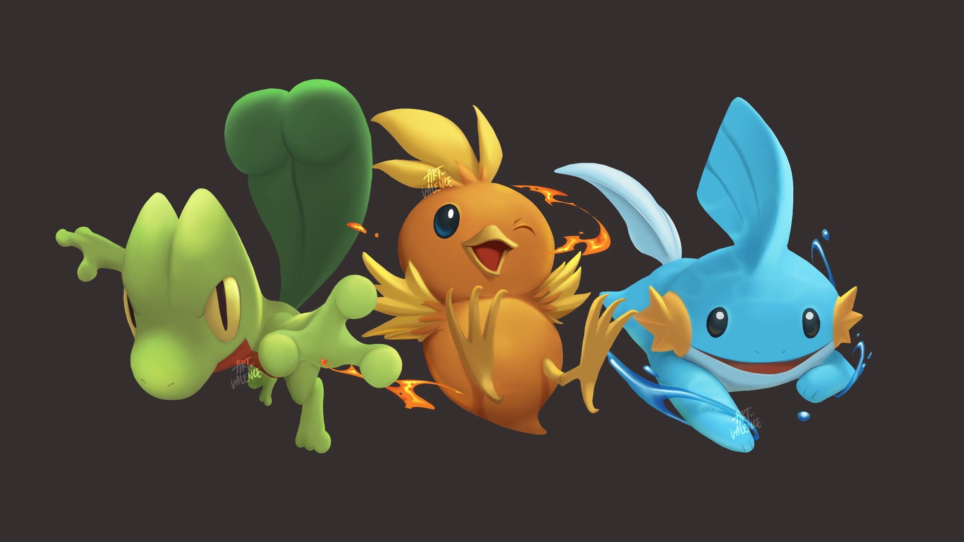 Pokemon Hoenn Starters Wallpaper