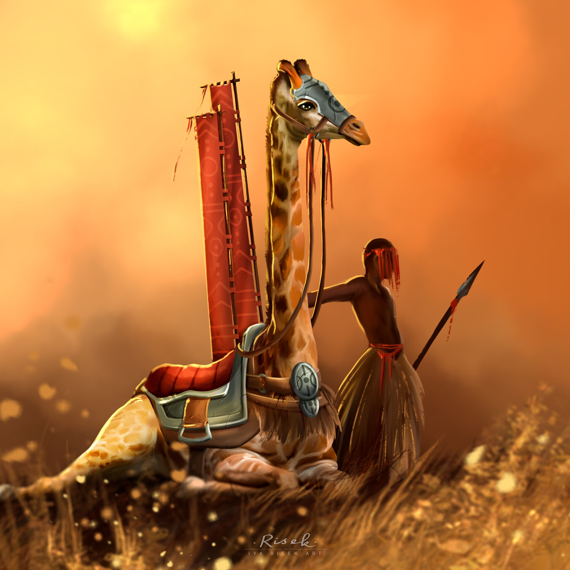ArtStation - Giraffe Warrior