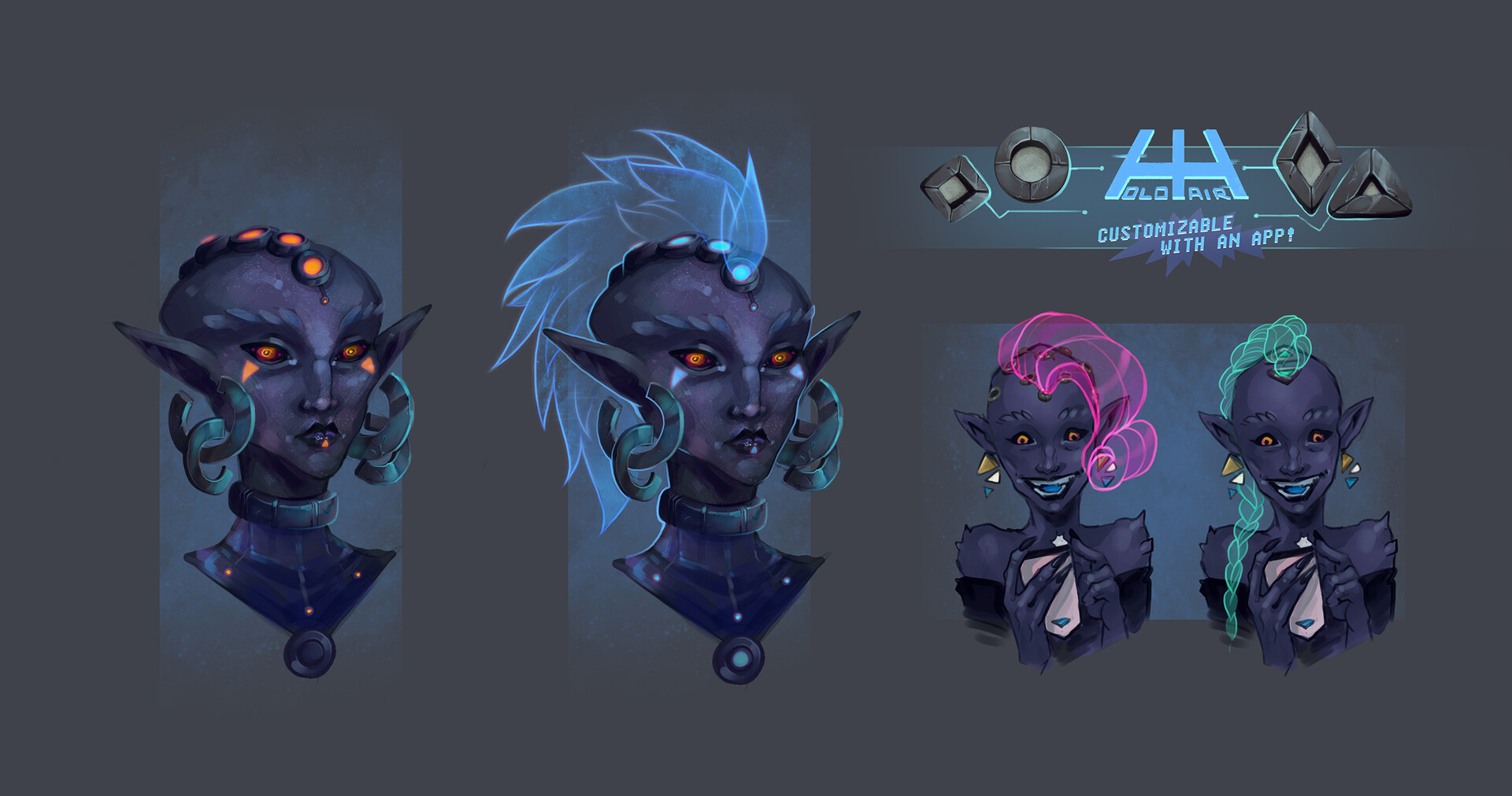 ArtStation - Alien Specie + holo device