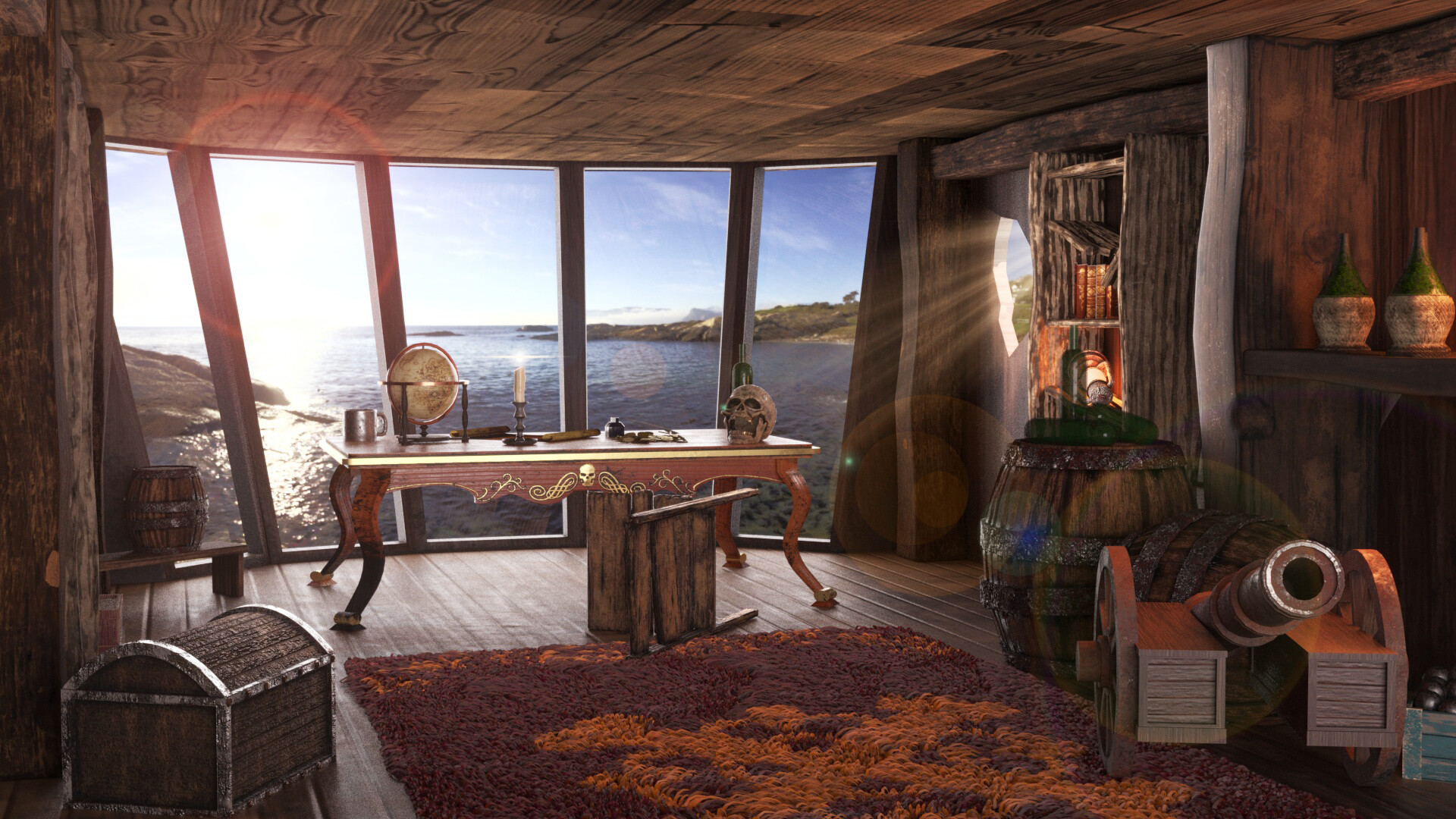 ArtStation - Pirate Cabin