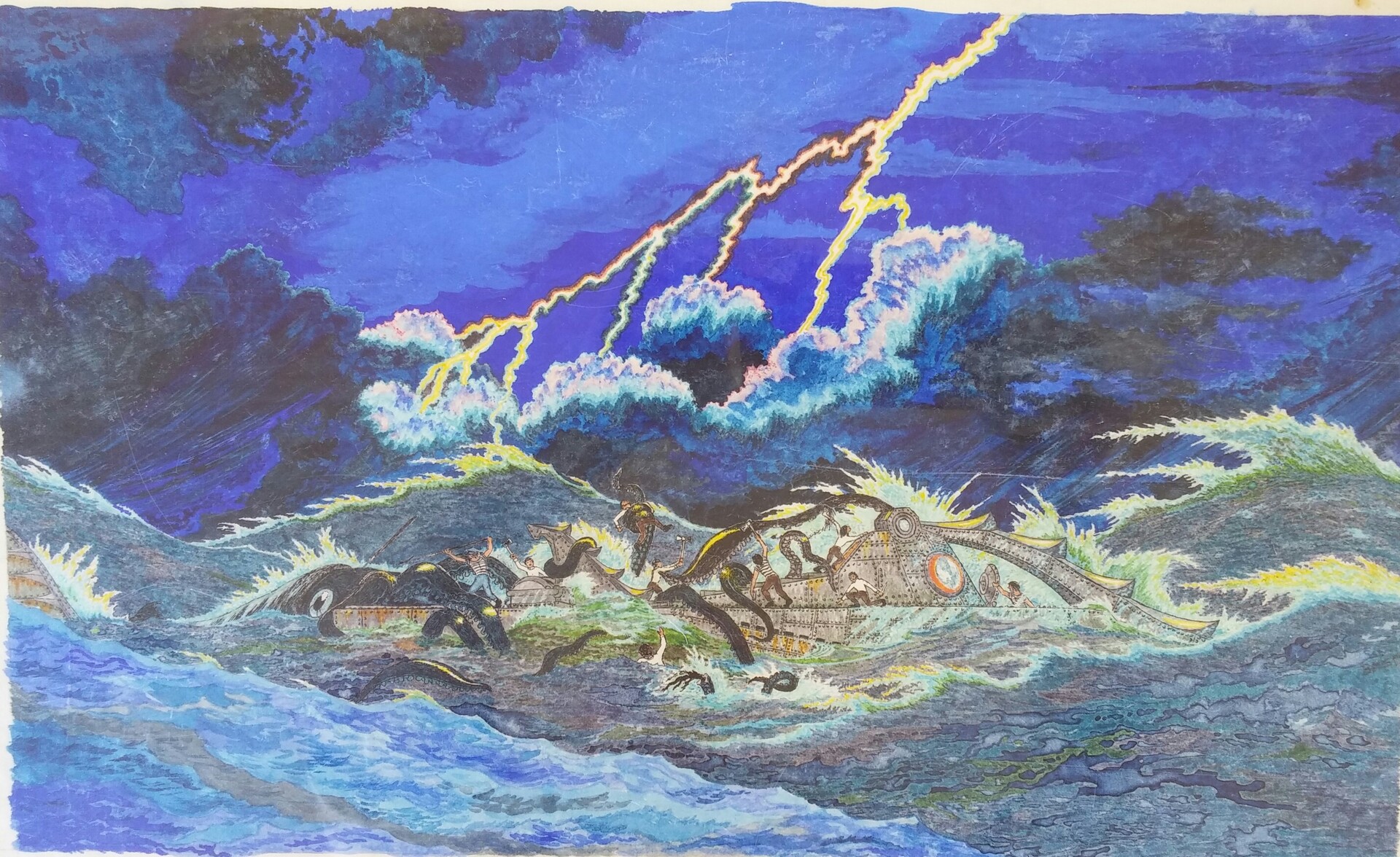 ArtStation - Captain Nemo's "Nautilus" Crew Battles a Giant Squid