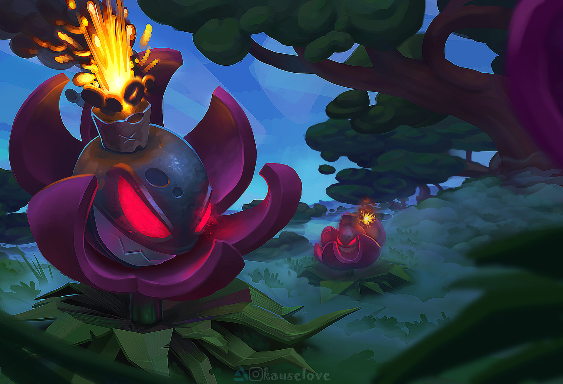 ArtStation - bomb flower