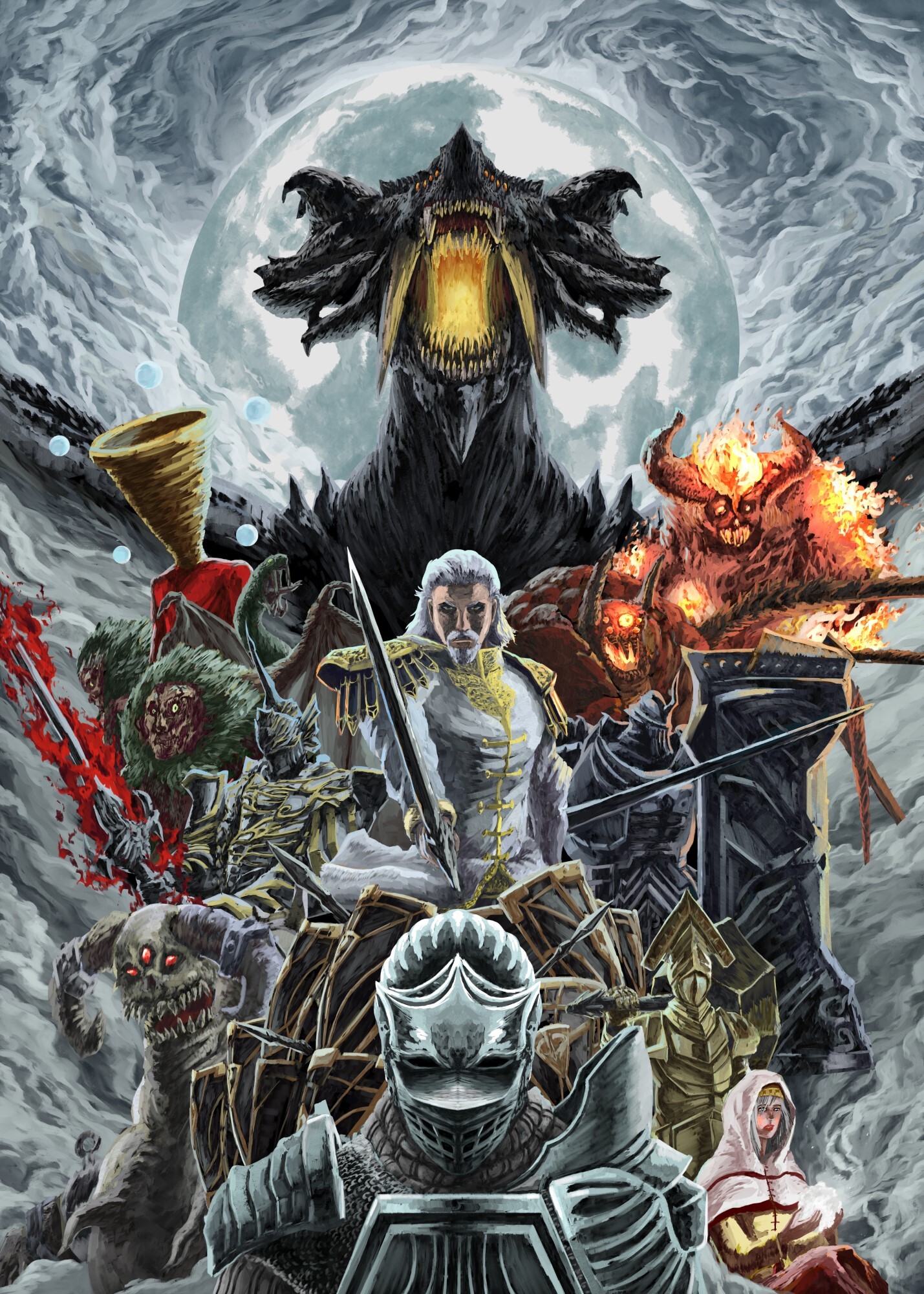 ArtStation - Traverse the Fog - Demon's Souls Fan Art