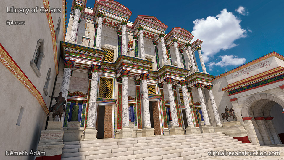 ArtStation - Virtual reconstruction of the Celsus library in Ephesus ...