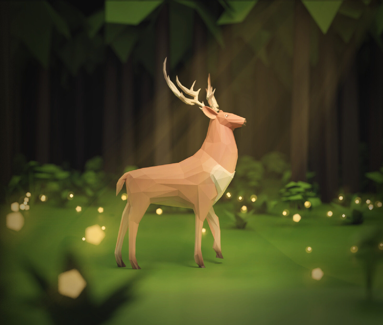 ArtStation - Low Poly Dear Model