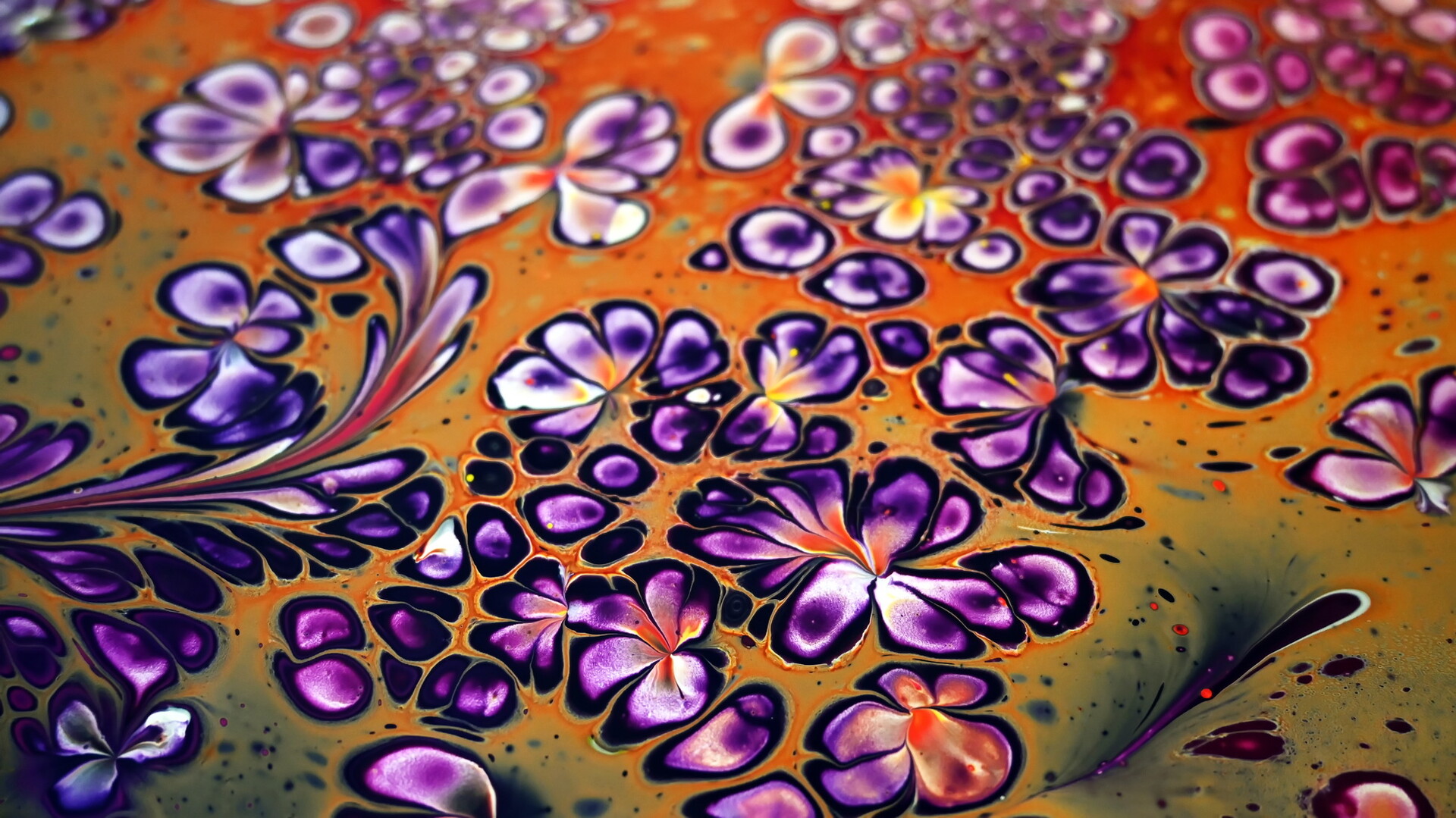 Fiona Art - FINGER DIP flowers ~ Flip cup with marble roll ~ Fluid art ...