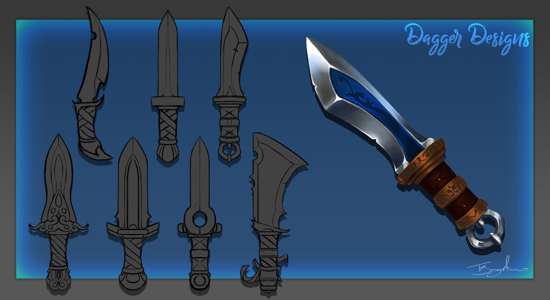 ArtStation - Fantasy dagger concepts